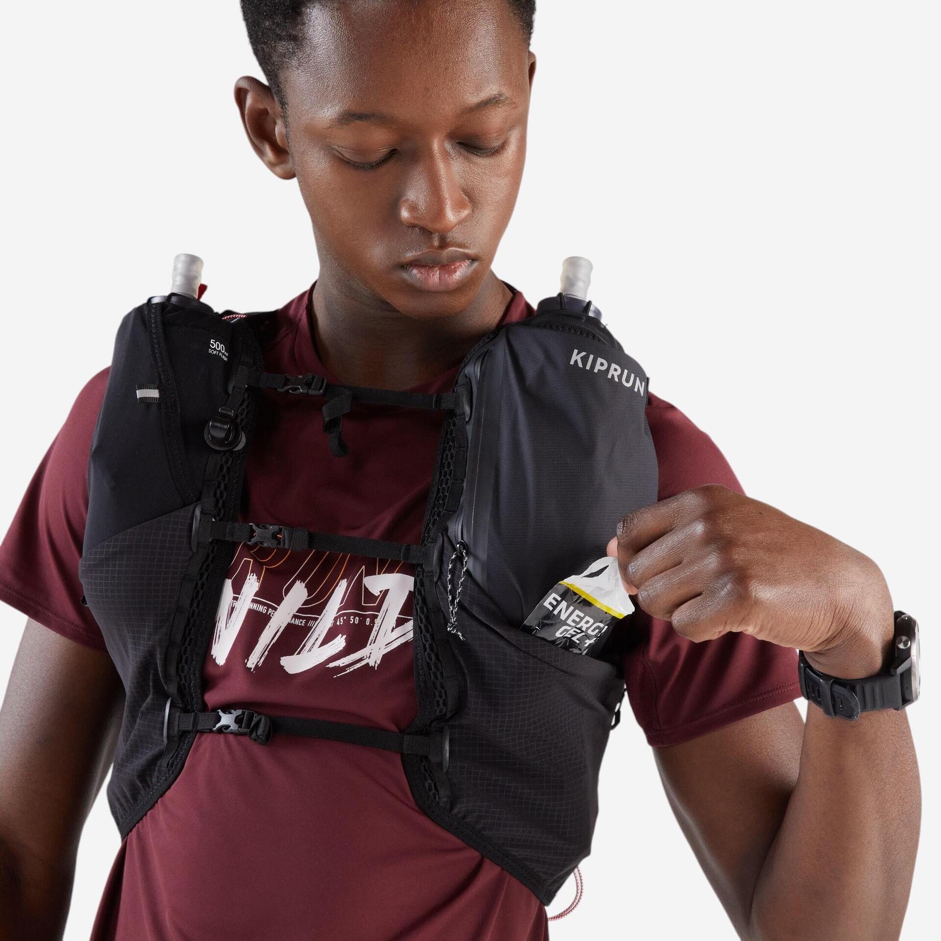 KIPRUN 15L Unisex Trail Running Bag - Black