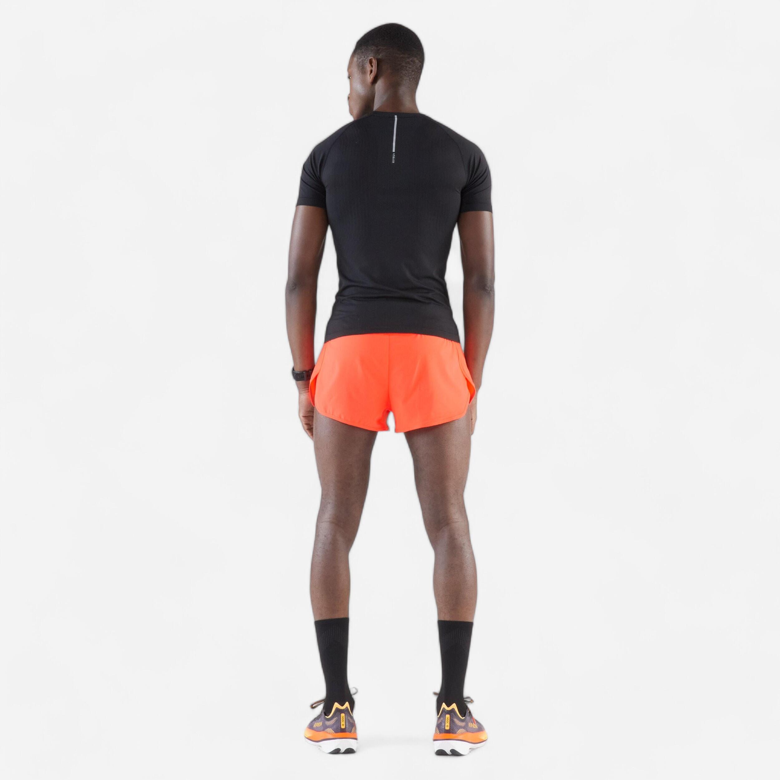 Short de course confort split homme - Run 500 orange - Orange Fluo ...