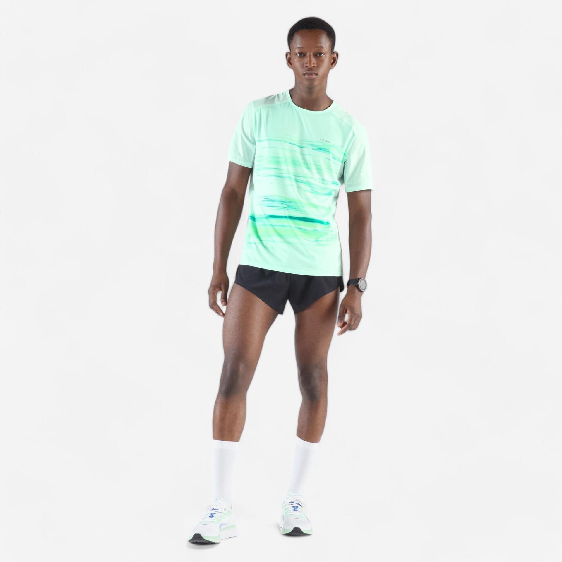 Men's breathable running T-shirt KIPRUN - Green