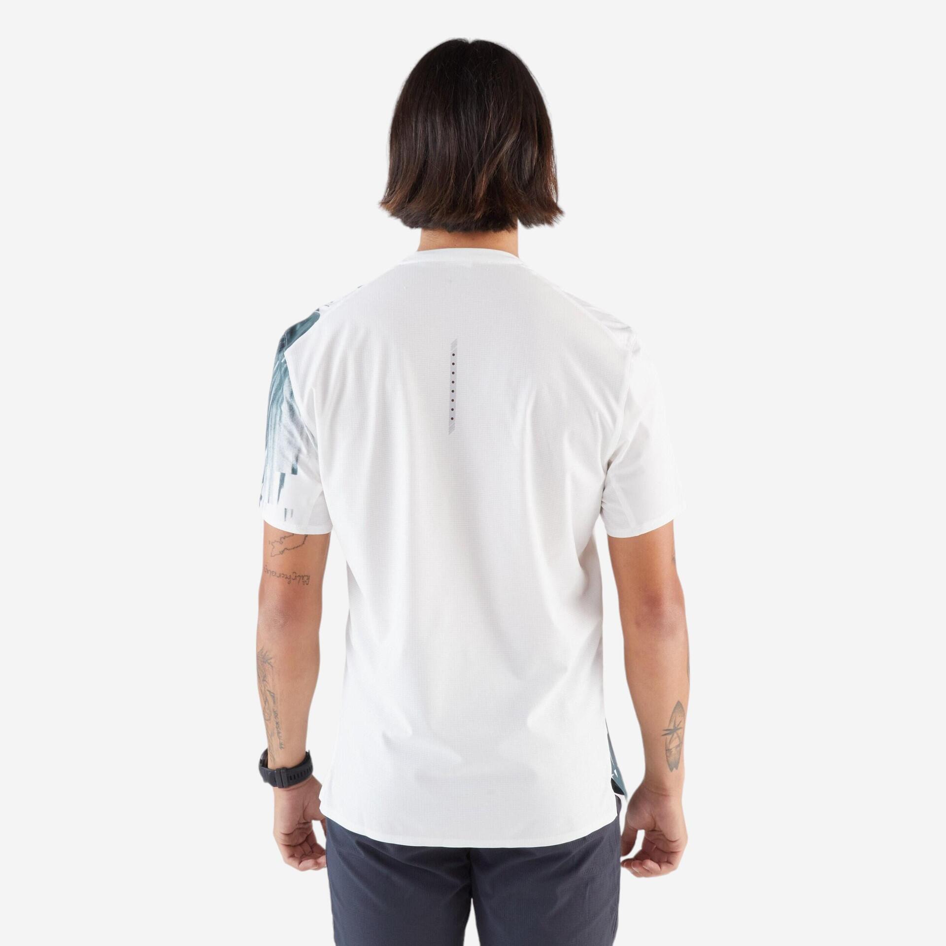 Men's Long-Distance Running T-shirt-Kiprun Run 900 Ultra-Beige graphics