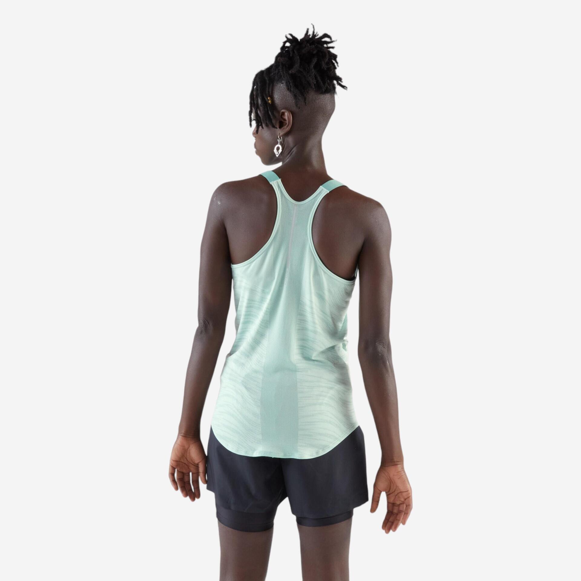 Women's Running Tank Top Run 500 Comfort - Green