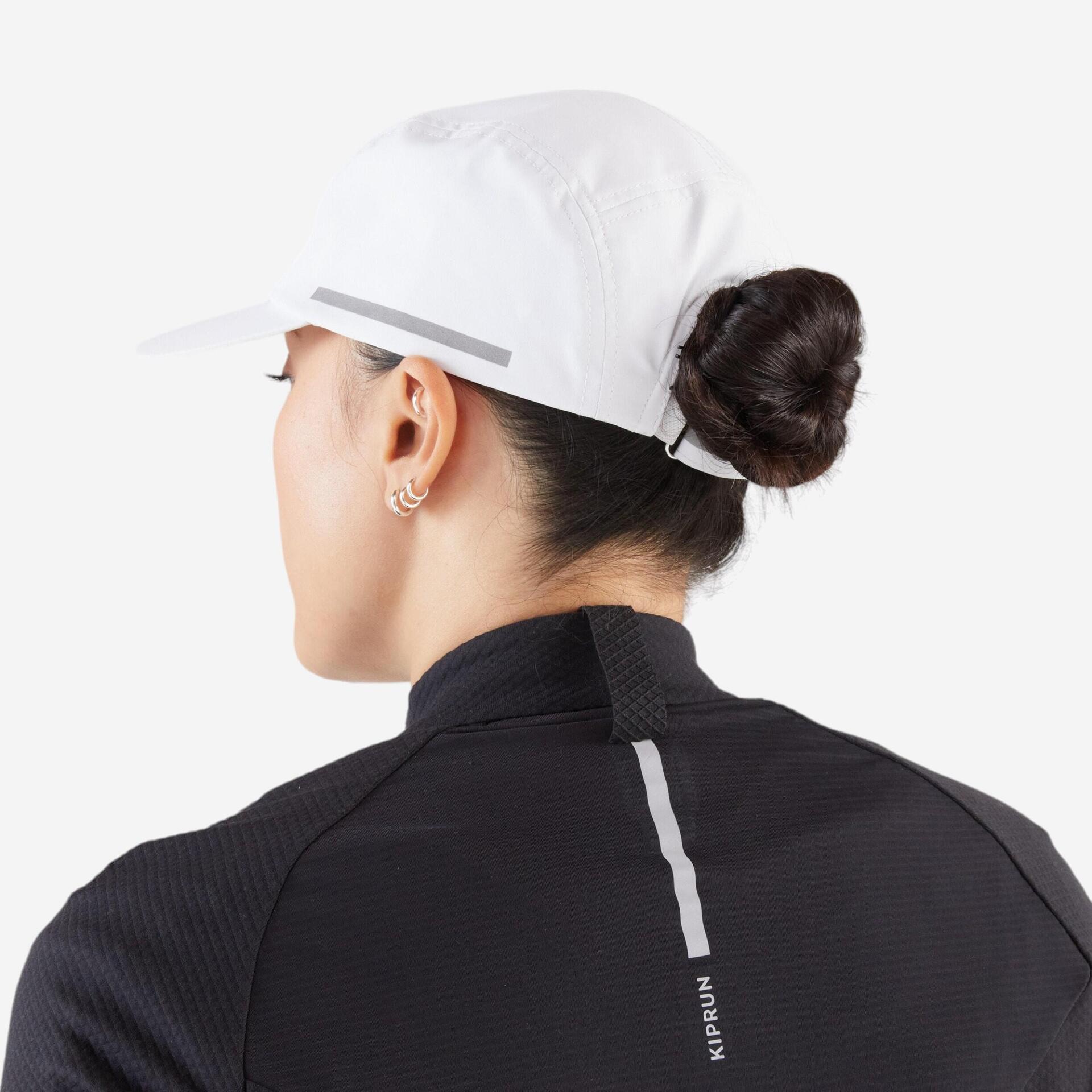 Topi Lari Water Repellent 5 Panel - Putih