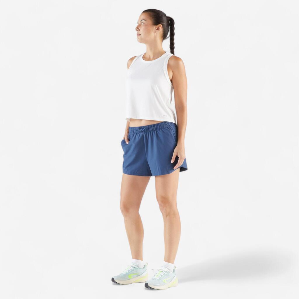 Women's Running & Trail Running Breathable Shorts-KIPRUN Run 500 Dry-blue