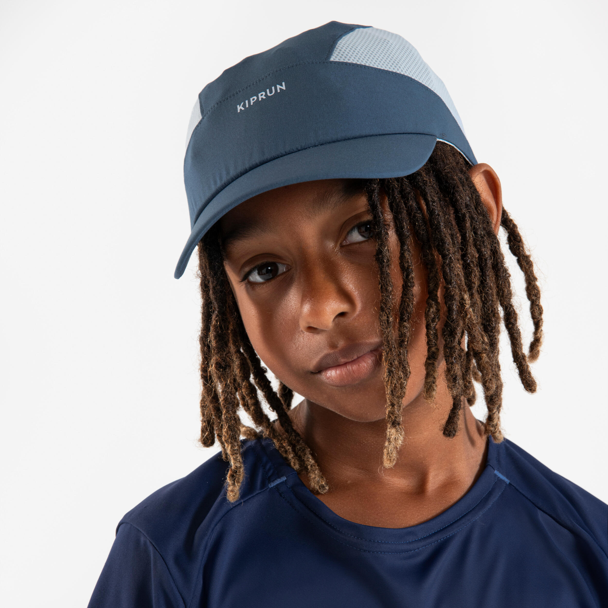 Kids' breathable KIPRUN Run 500 running cap - slate grey - Decathlon