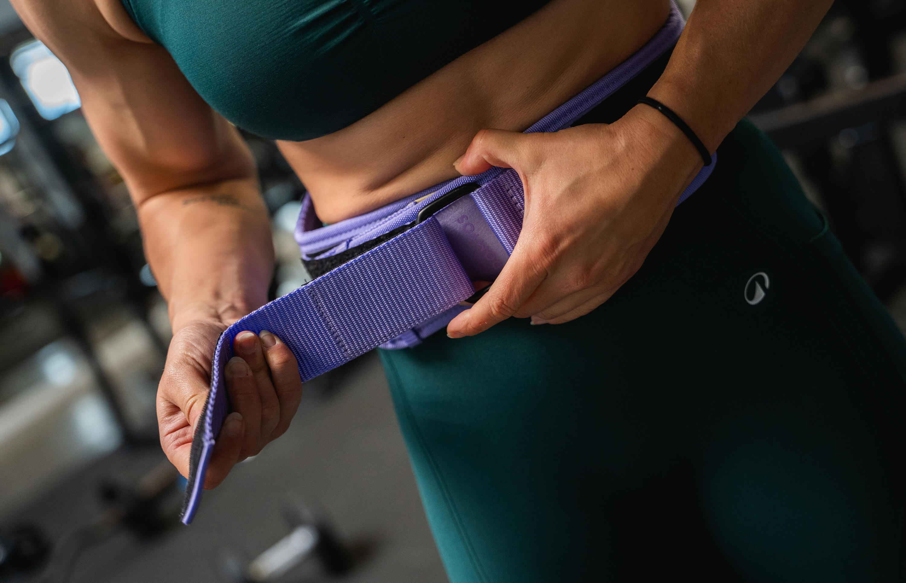 Ceinture lombaire de musculation double système de fermeture - mauve ...