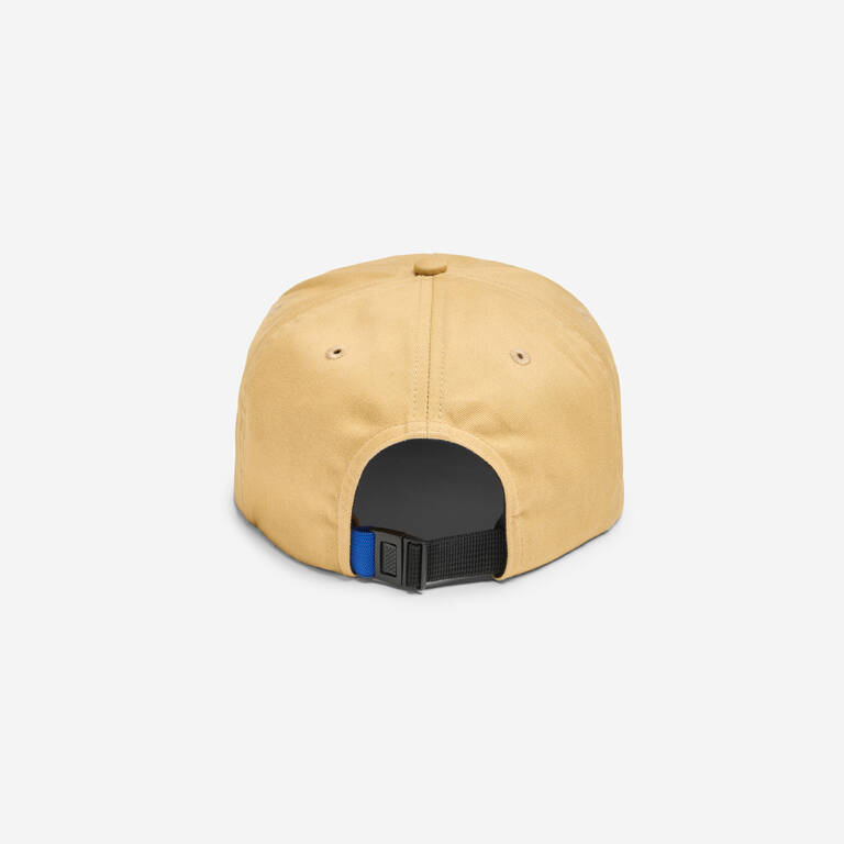 6 Panels cap with flat visor, beige - Decathlon