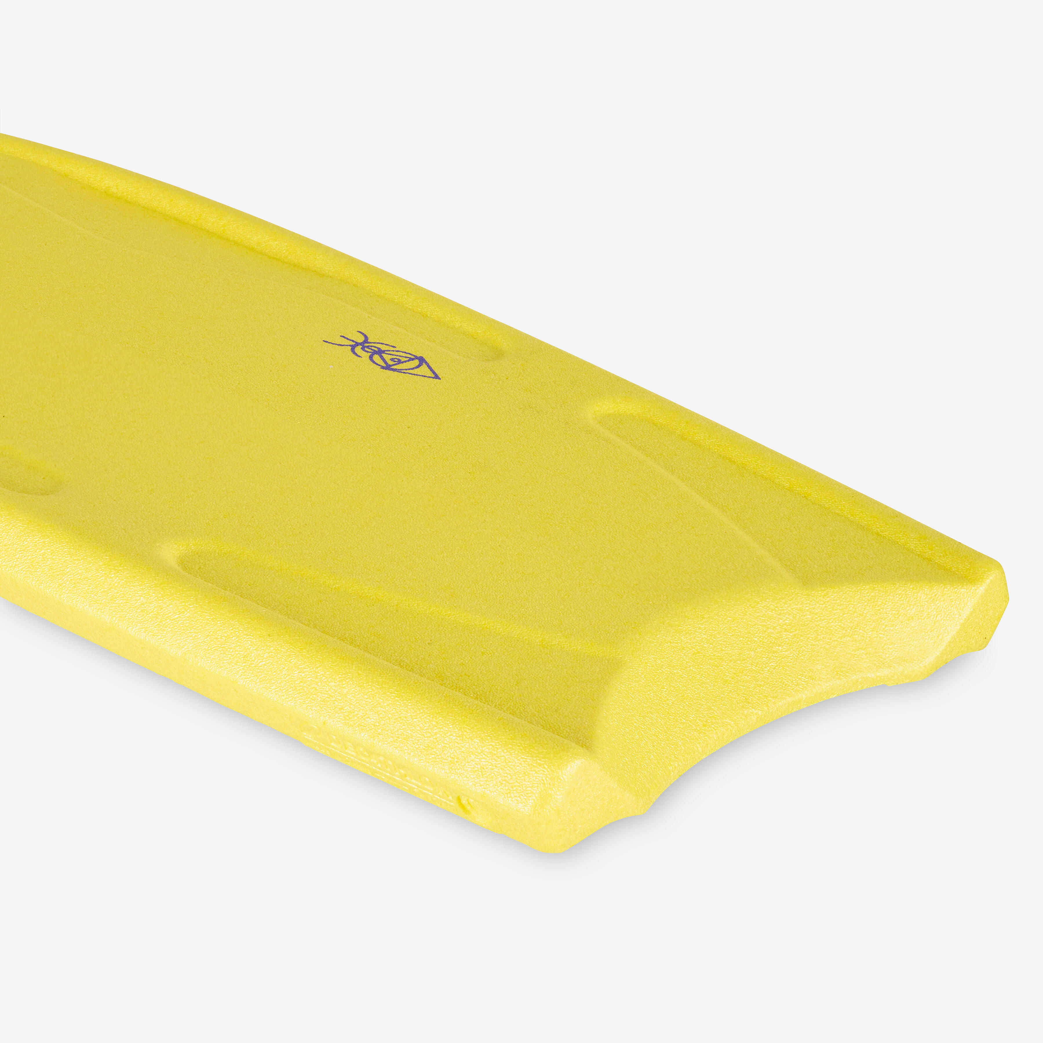 Bodyboard 100 beginner single-material preformed - Yellow - Decathlon