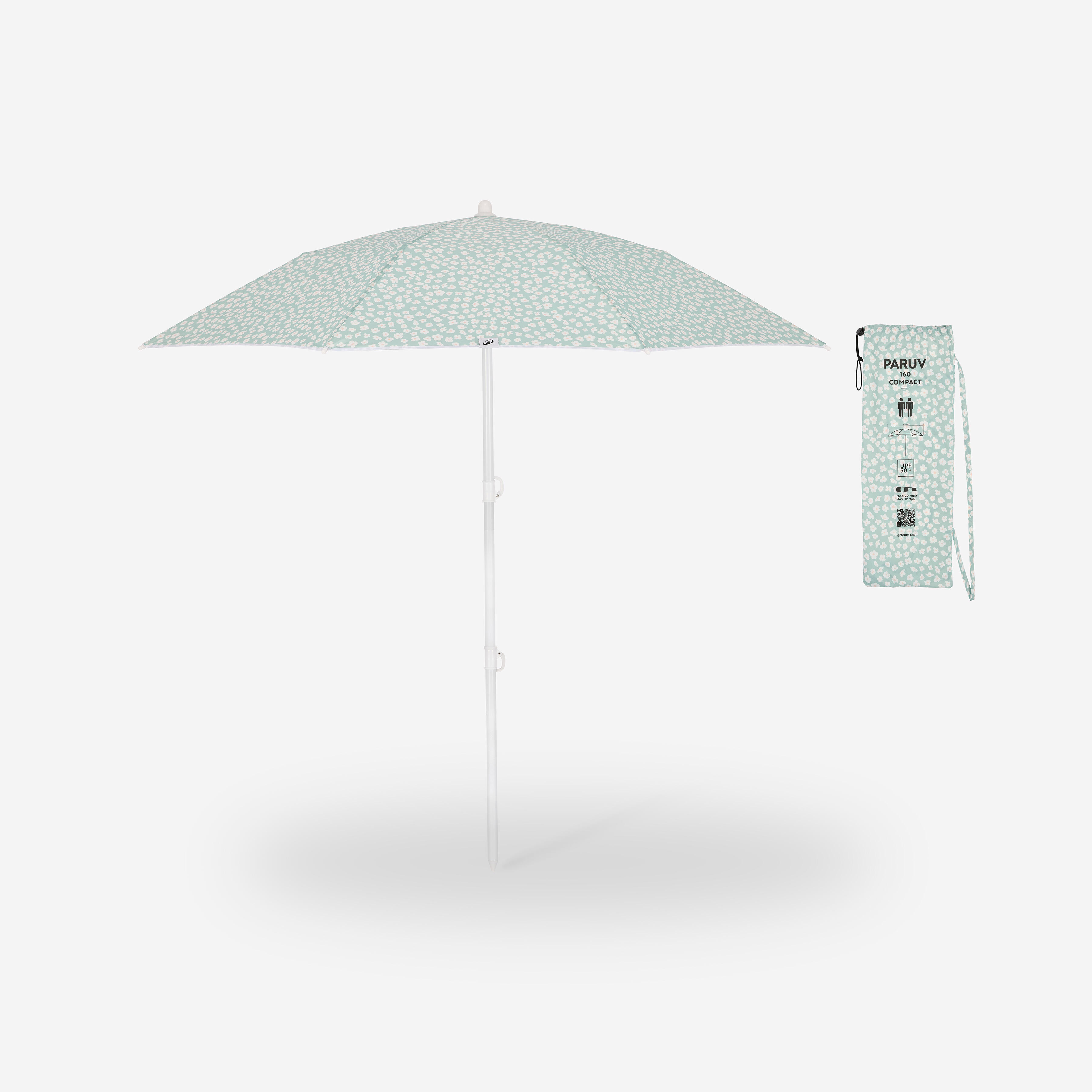 Compact beach umbrella 2-person UPF 50+ diameter 160cm - PARUV Liberty ...