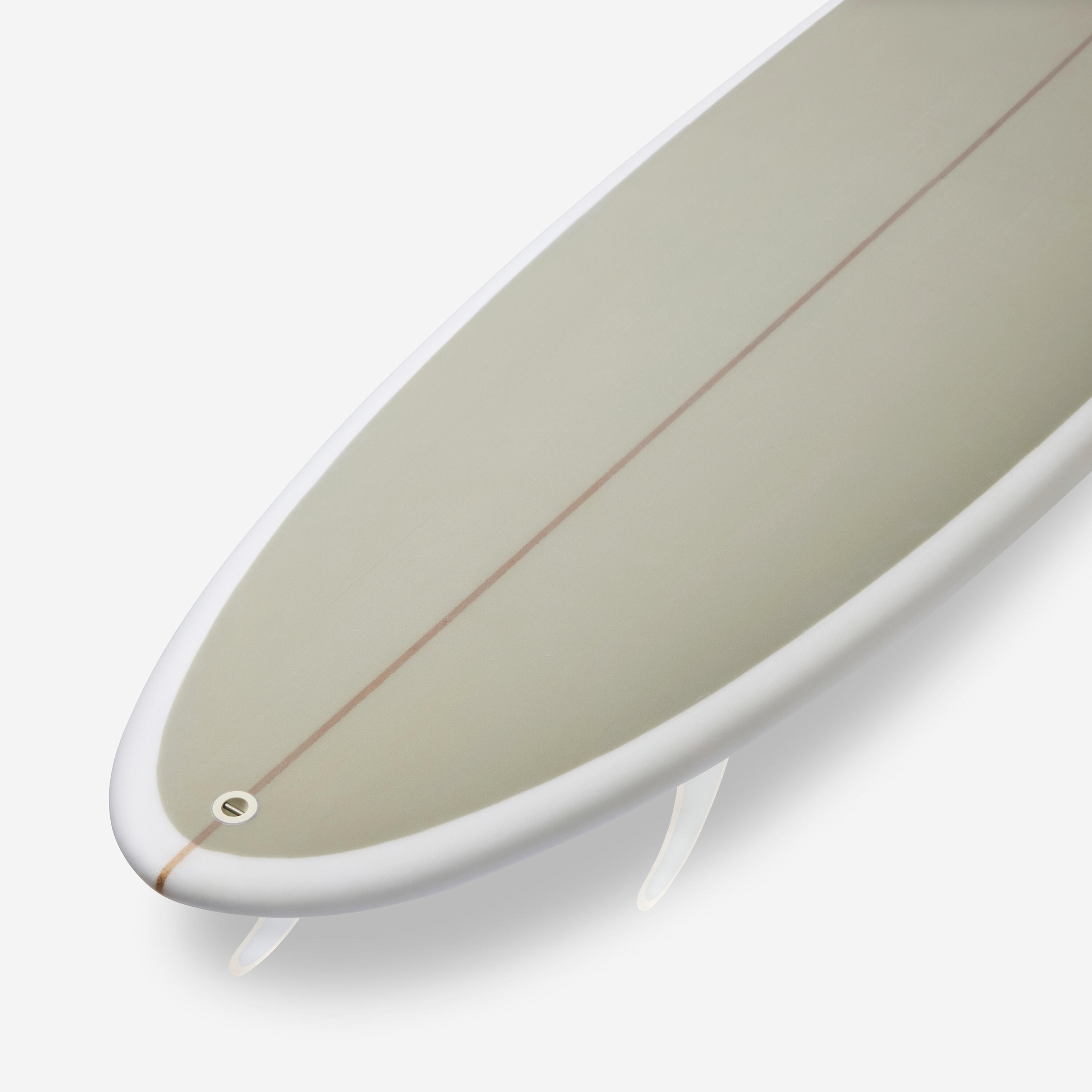 Hybrid resin surfboard 6’4 40L with 3 fins - khaki OLAIAN | Decathlon