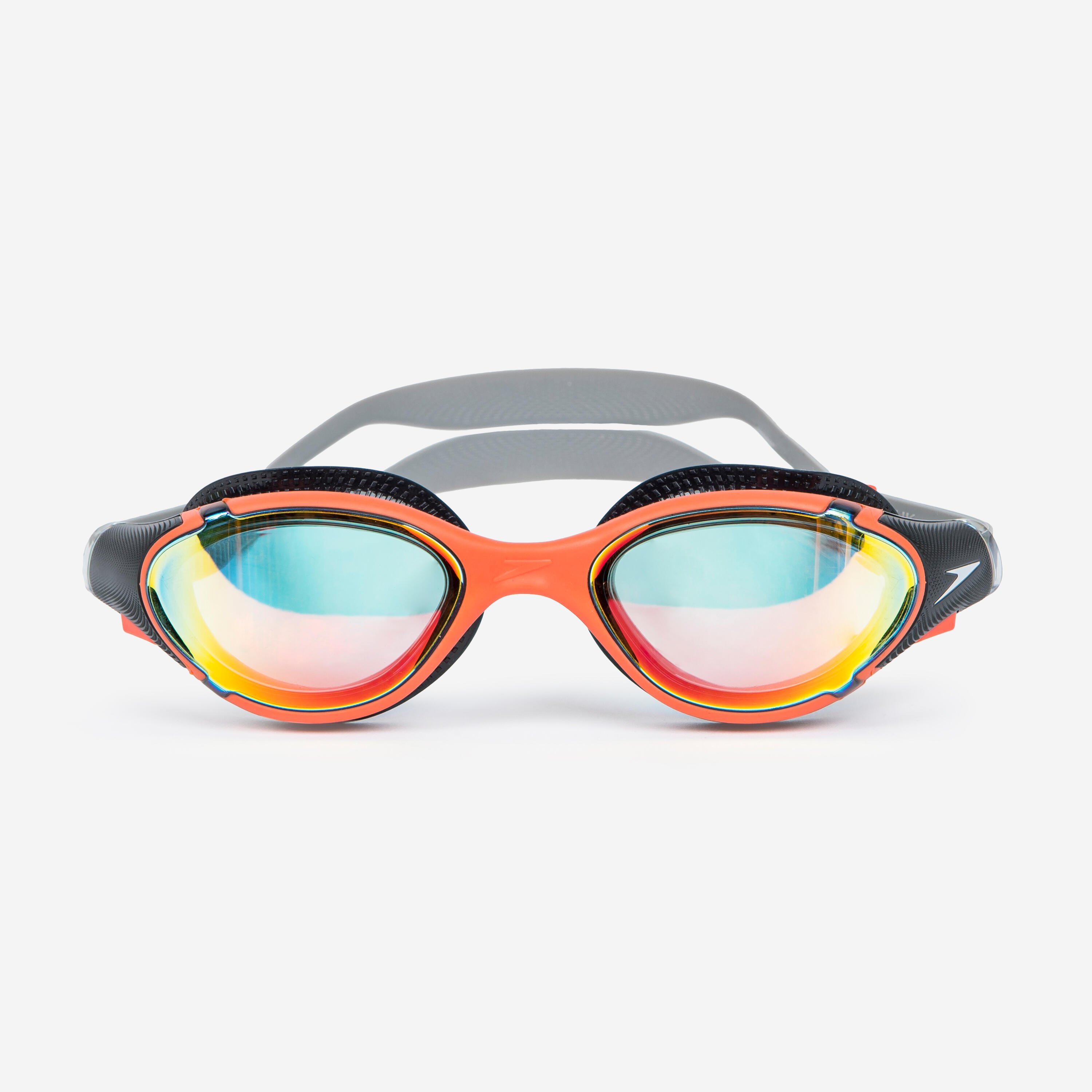 Lunettes de natation verres miroirs - Speedo Biofuse 2.0 noir orange ...