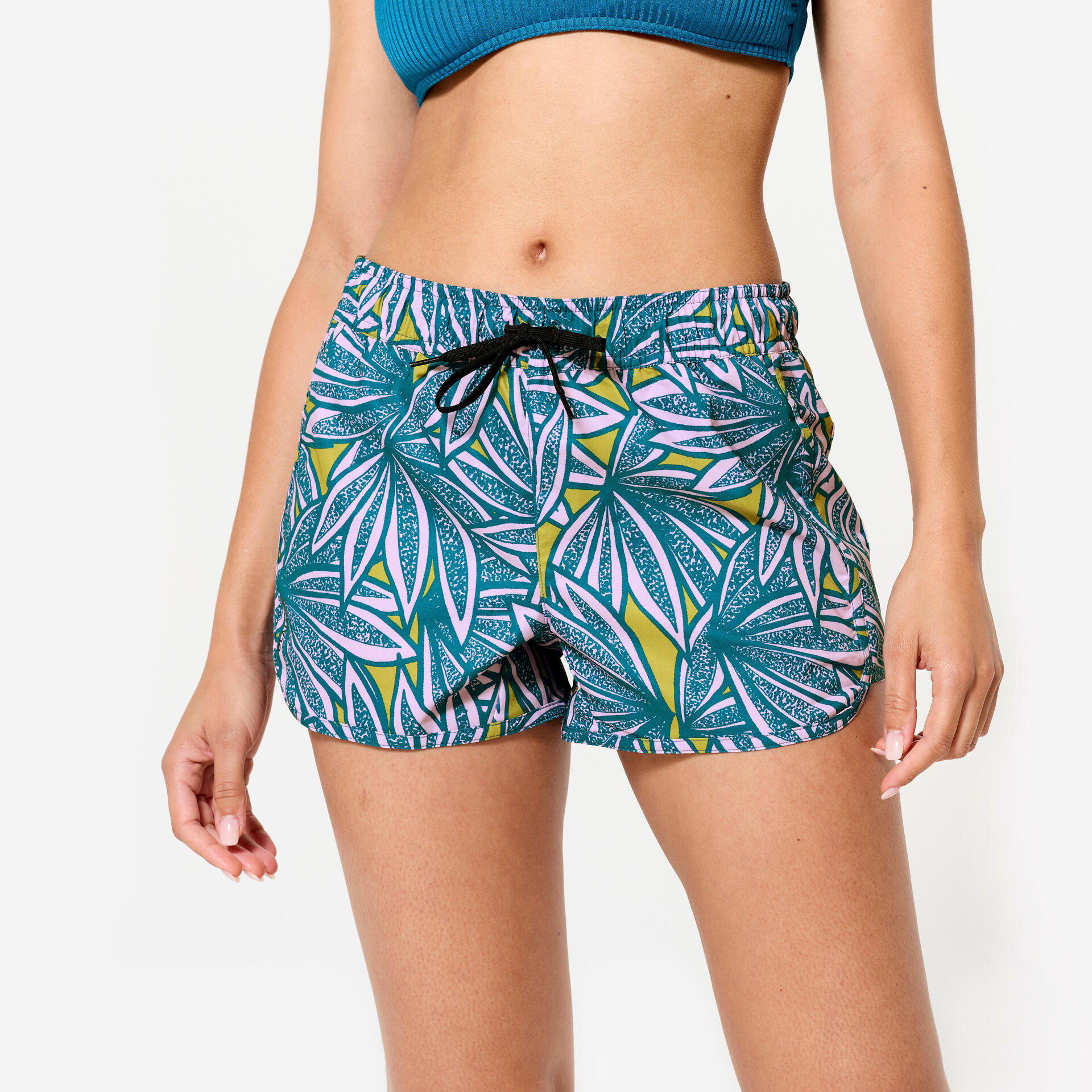 Women’s swim shorts - Tini flow blue and purple