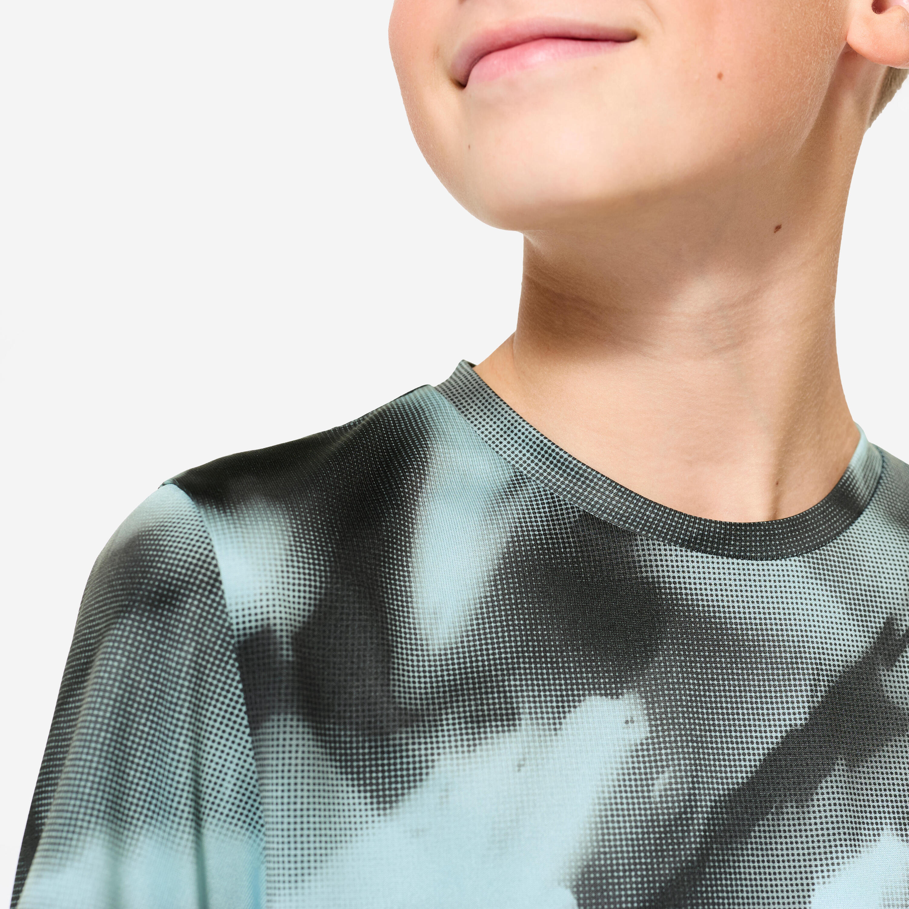 Kids' Multisports Breathable T-Shirt - Grey Print DECATHLON | Decathlon