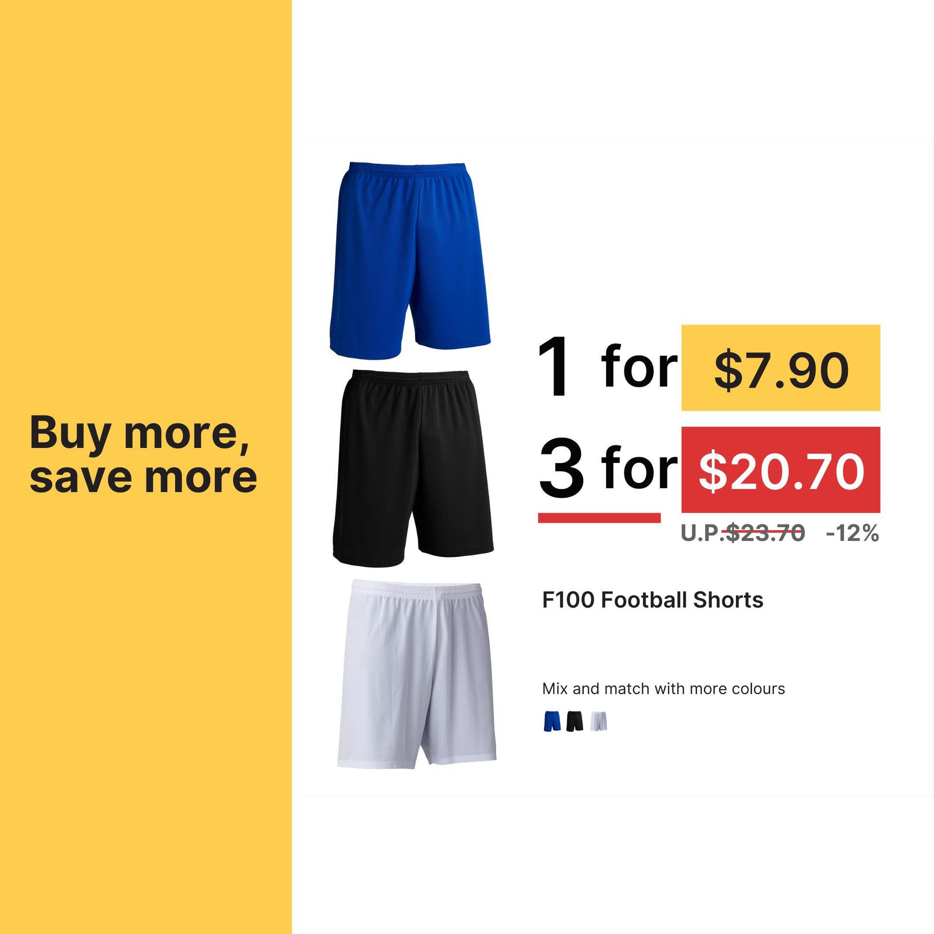 Football Shorts Kipsta F100 - White