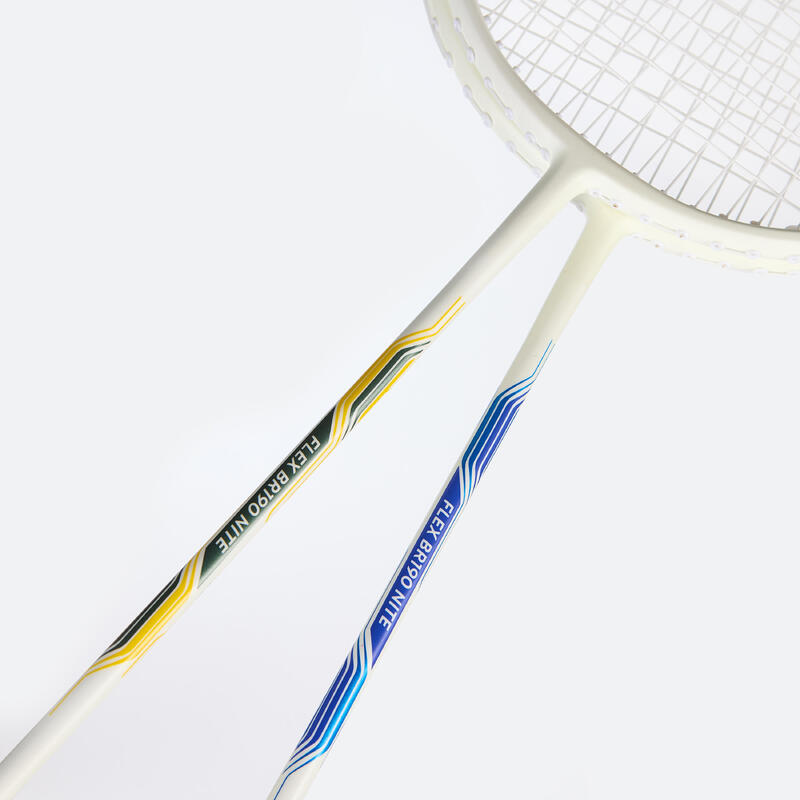 Conj. raquetes badminton Adulto brilham no escuro Flex BR190 Nite Azul ...