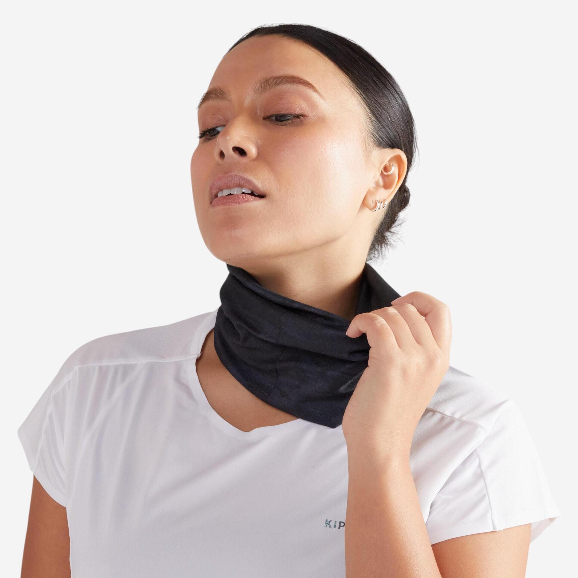 KIPRUN Unisex running neck warmer/multi-purpose headband - Black/graph