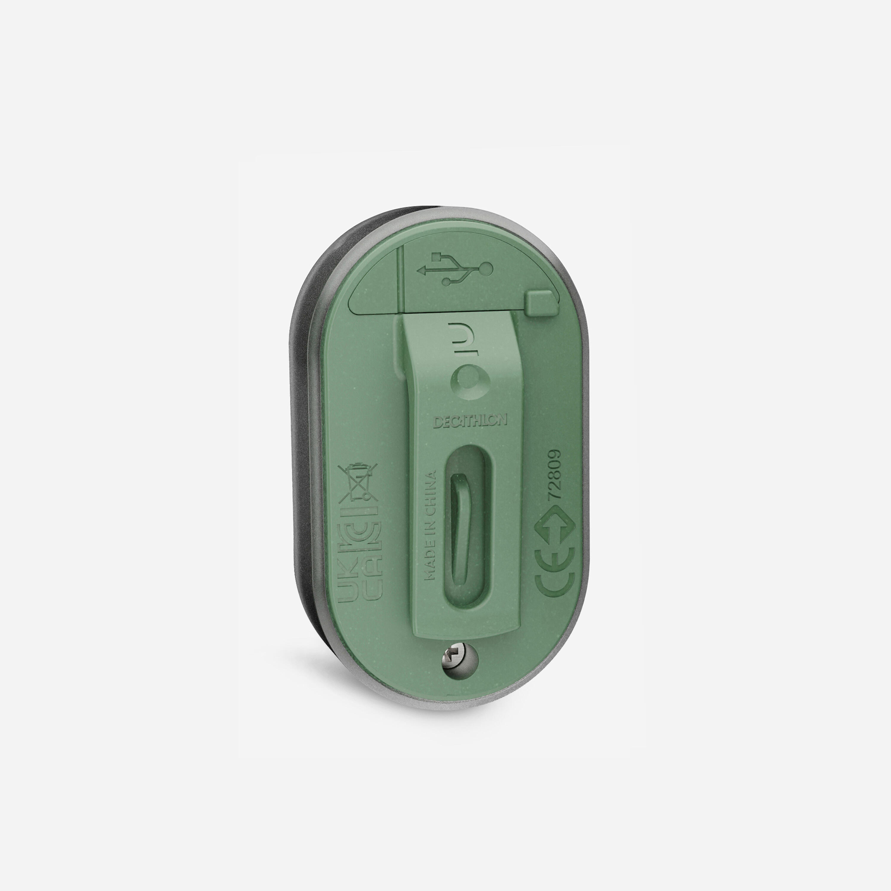 Front/Rear USB Clip Bike Light SL510 - Green - Decathlon