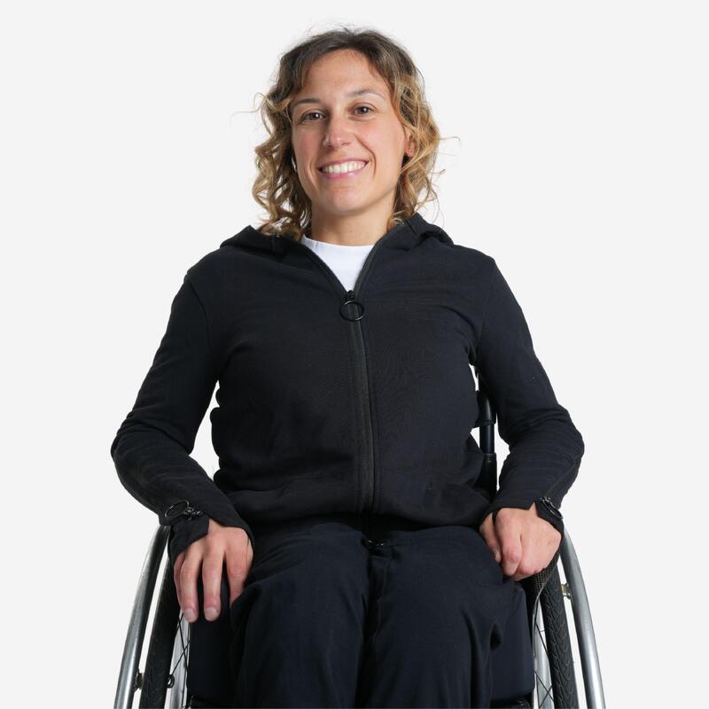 Sweat zippé femme facile à enfiler - noir | Decathlon