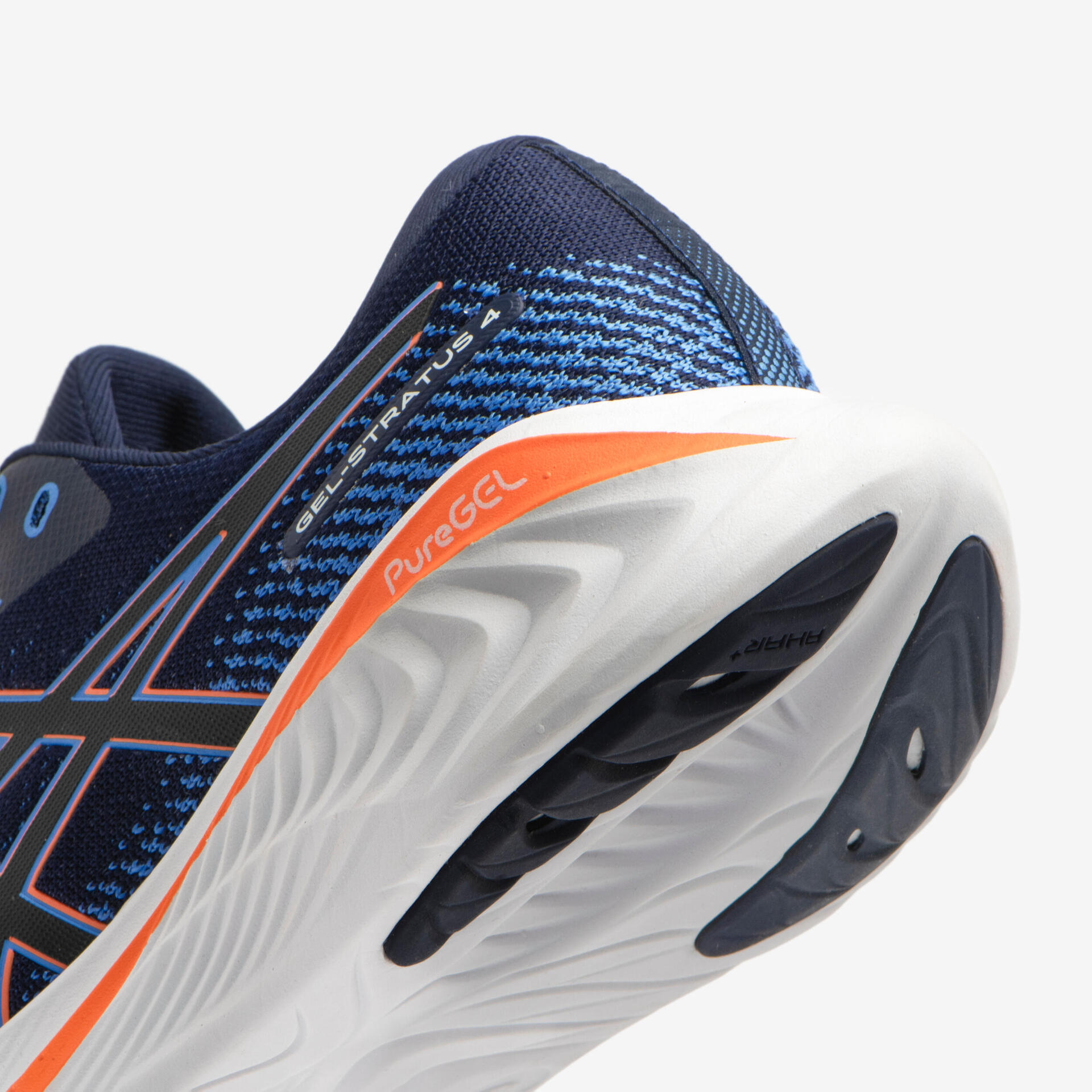 MEN'S ASICS GEL-STRATUS KNIT 4 RUNNING SHOES - BLUE TURQUOISE WHITE