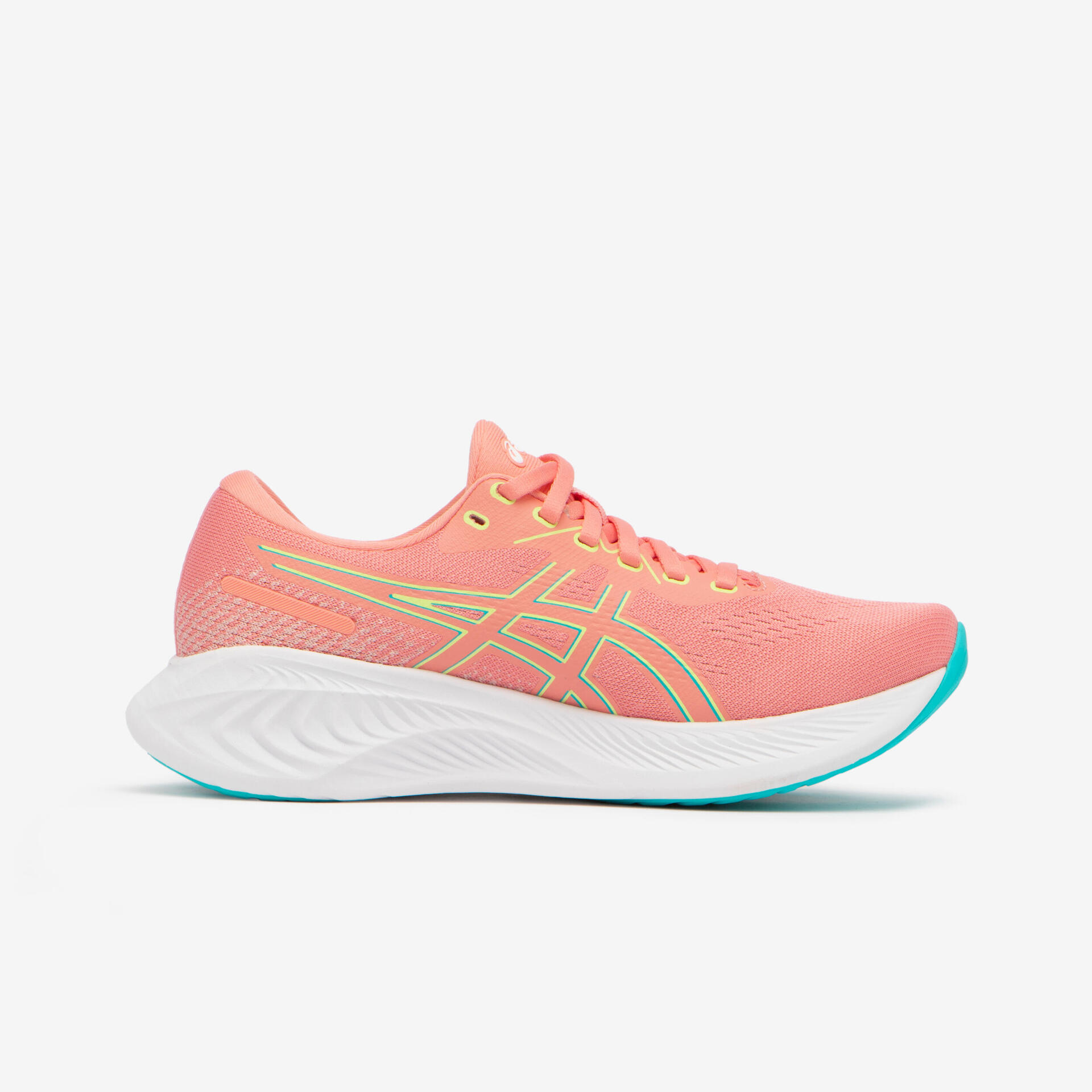 WOMEN'S ASICS GEL STRATUS KNIT 4 RUNNING SHOES - GUAVA/LIME GREEN