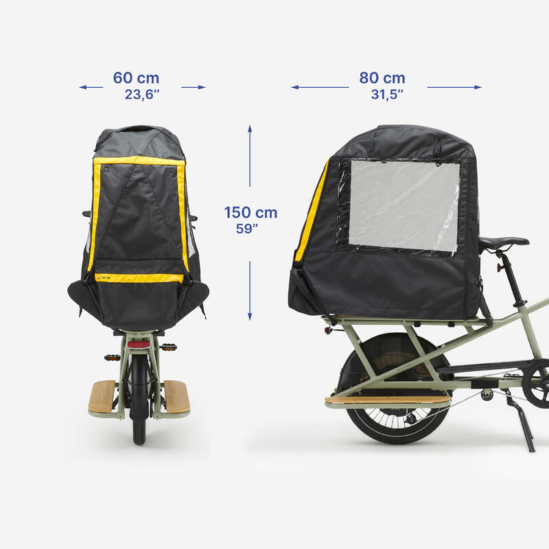 Protection pluie velo cargo longtail reflective r500e | Decathlon