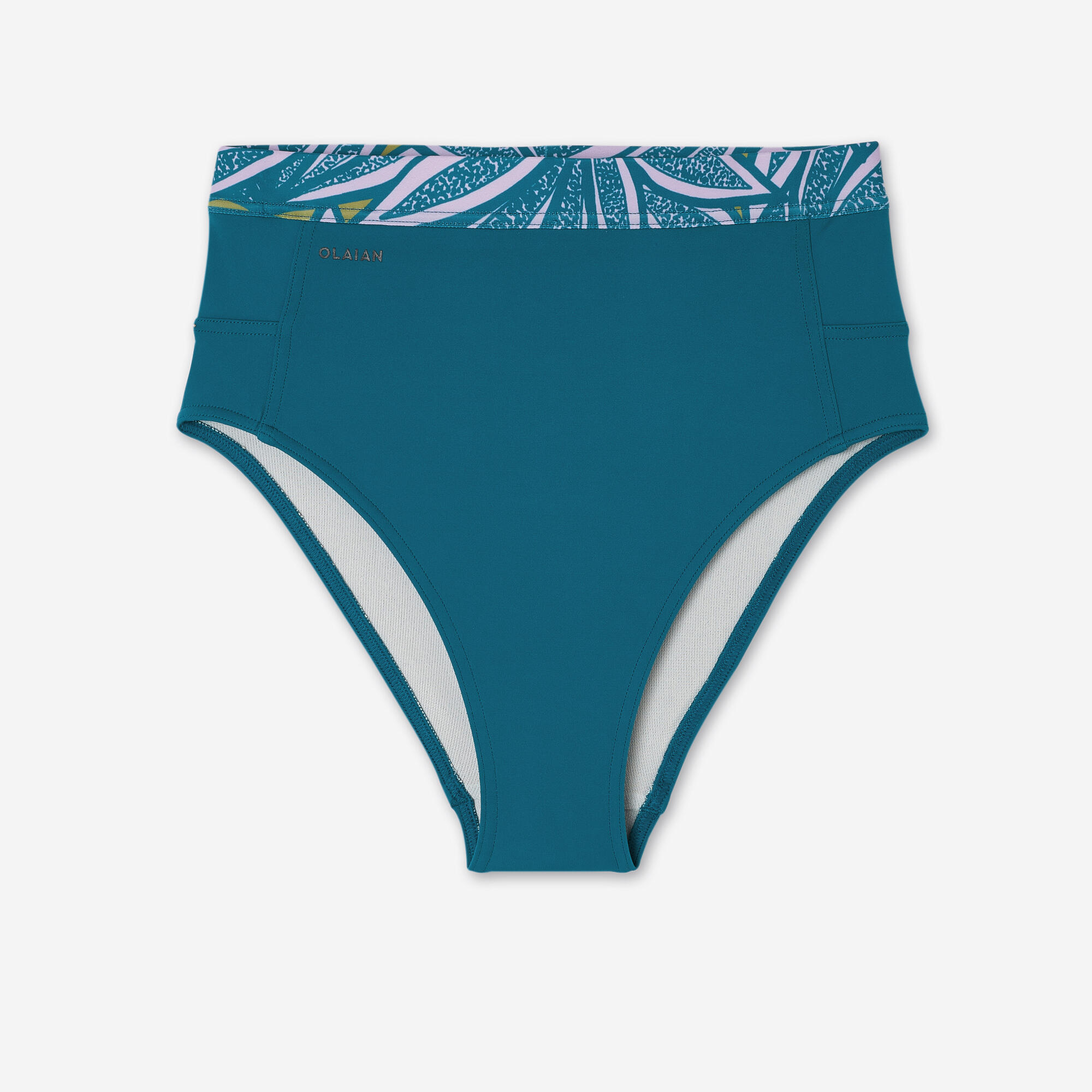 Women’s Surfing High-Waisted Bikini Bottom – Rosa - Bright blue, Purple - Olaian - Decathlon