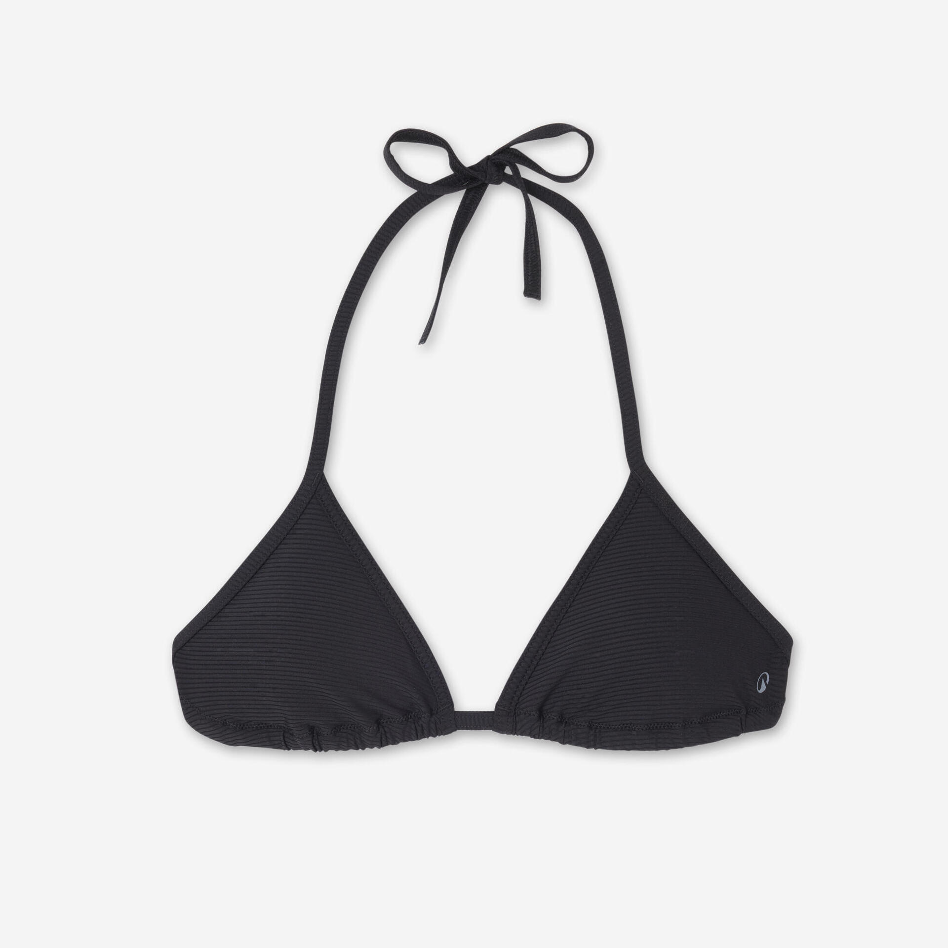 Women’s textured triangle swimsuit top - Mae black