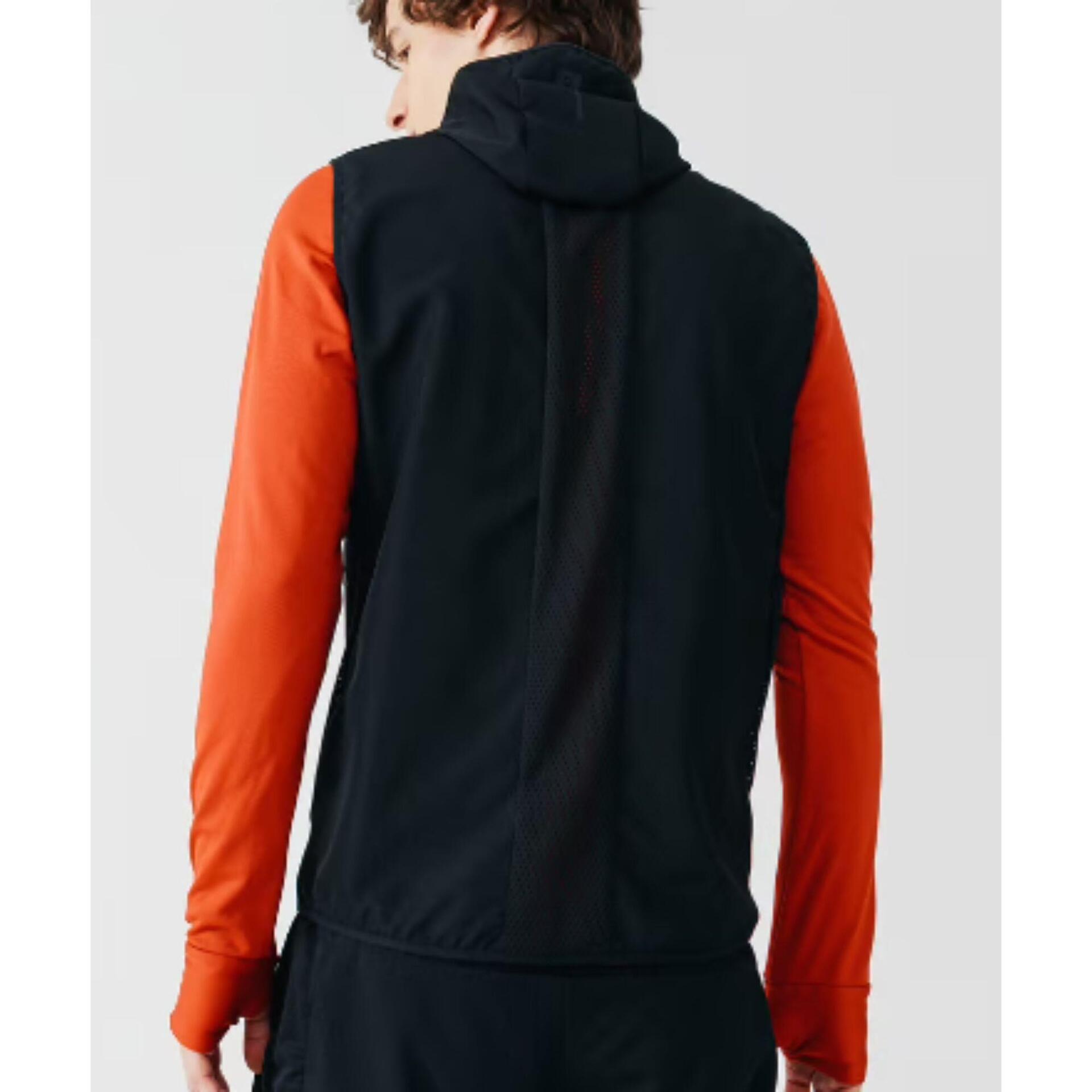 Men's Running Sleeveless Jacket Kalenji Run Wind - black