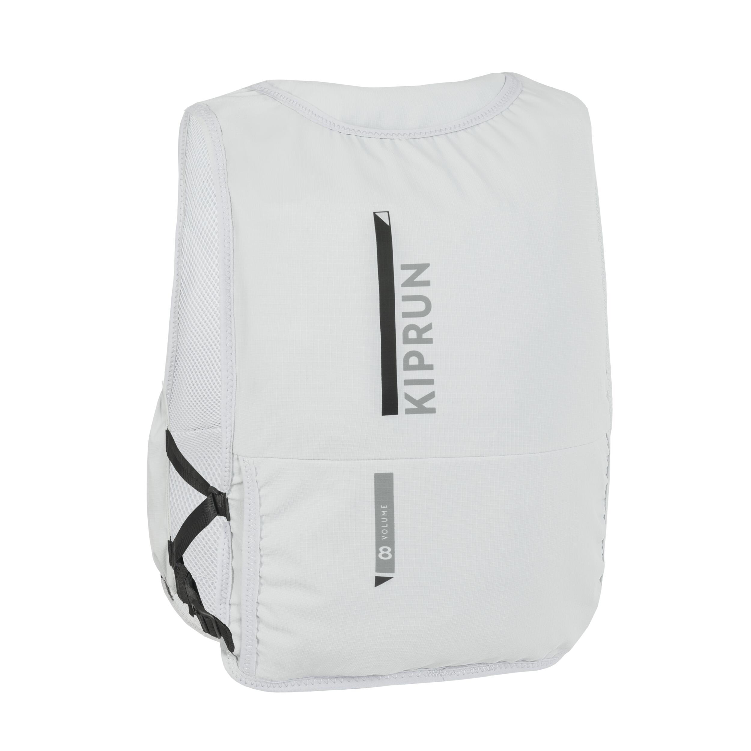 Trail Run Hydration Bag 8 L + Water Bladder 1 L - Silver grey - Kiprun ...