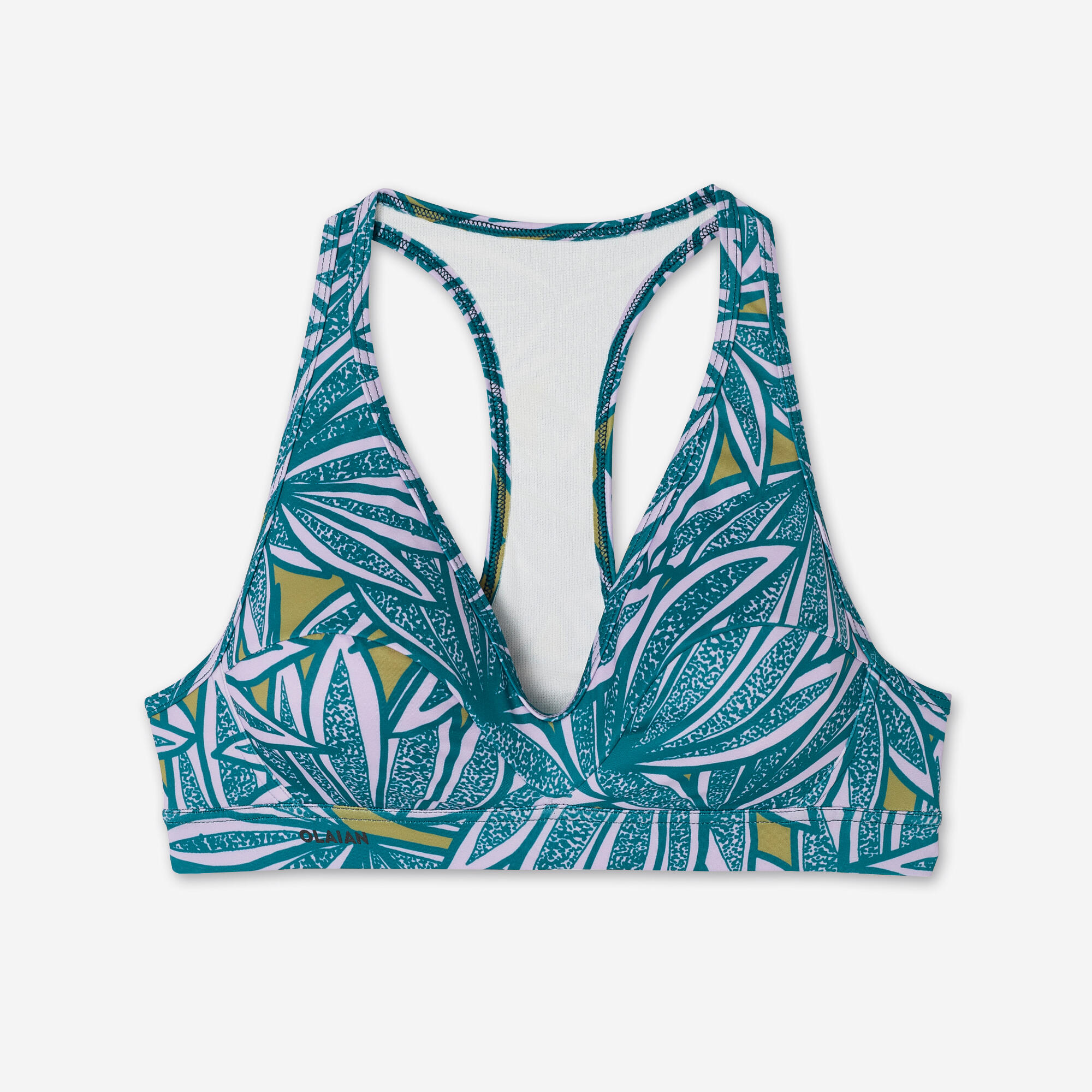Bikini-Oberteil Damen Bustier Ana blau/violett OLAIAN | Decathlon