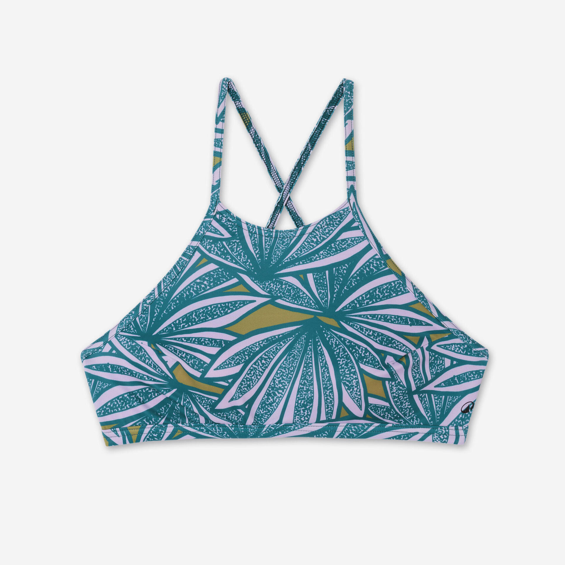 Women’s surfing bikini crop top - Andrea blue and purple