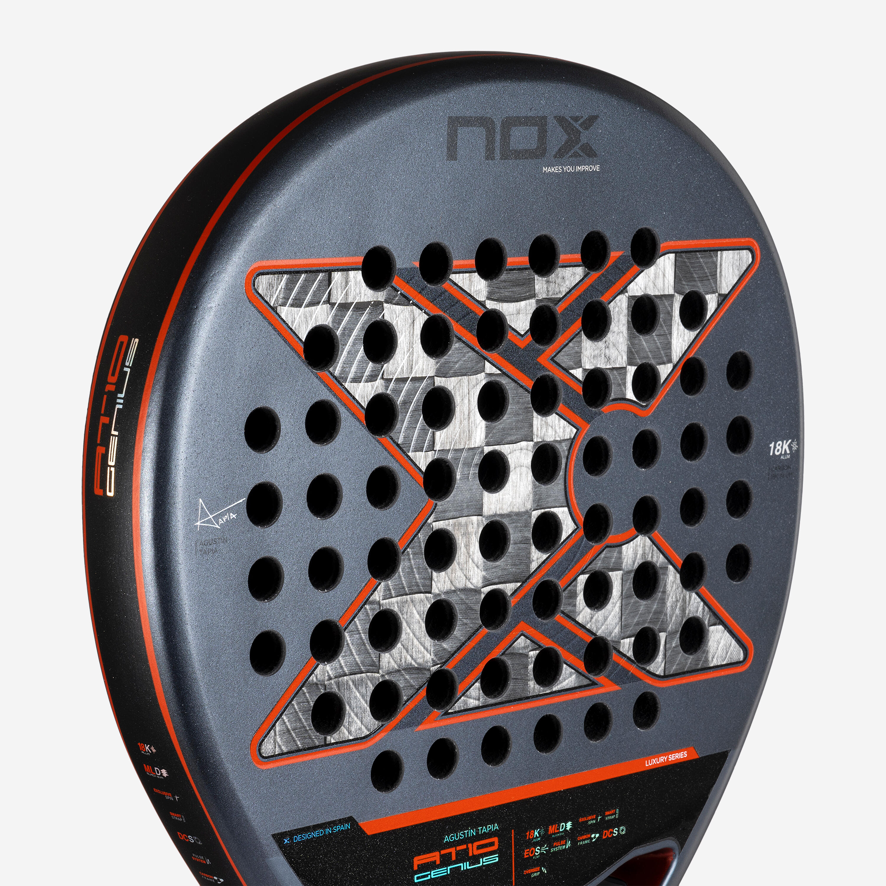 Pala de pádel adulto - Nox AT10 Genius 18K 2025 Agustín Tapia - Decathlon