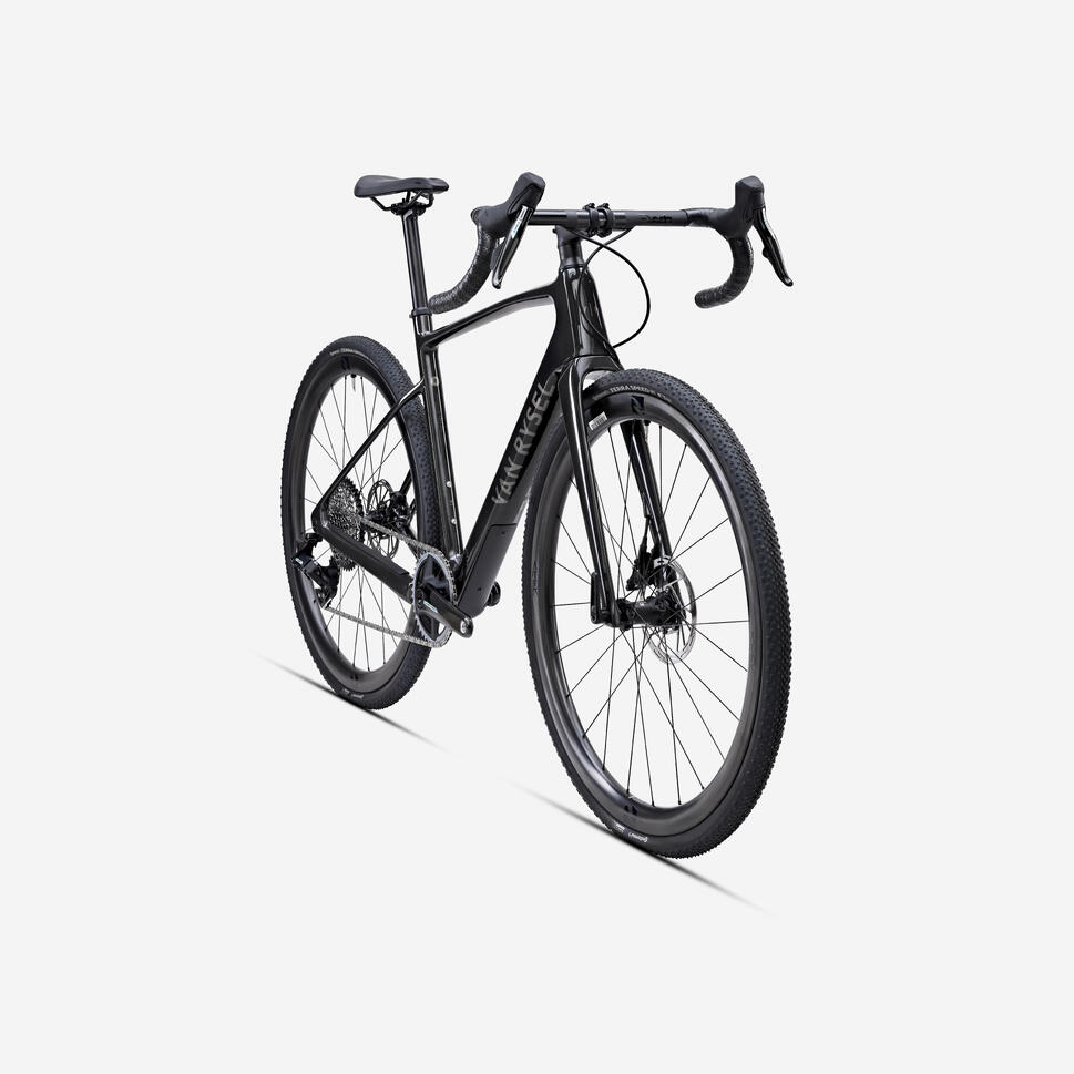 VELO GRAVEL VAN RYSEL GCR SRAM FORCE AXS XPLR CARBONE BRUT VAN RYSEL ...