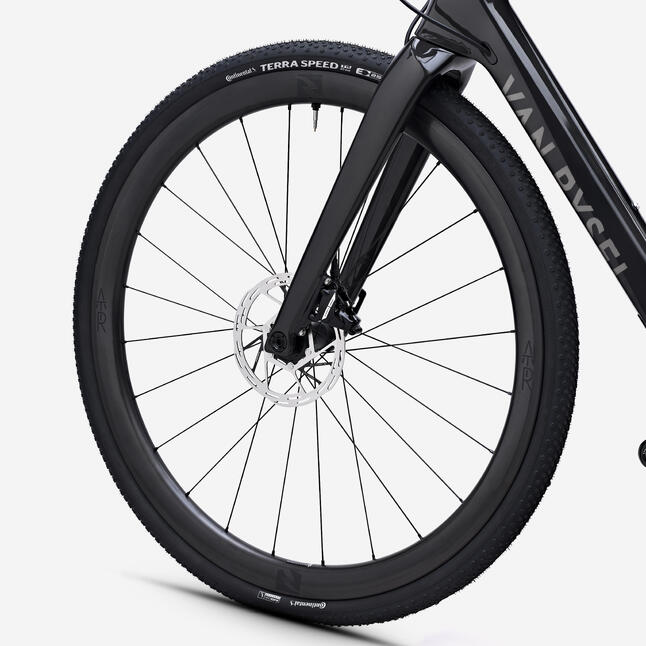 VELO GRAVEL VAN RYSEL GCR SRAM FORCE AXS XPLR CARBONE BRUT VAN RYSEL ...