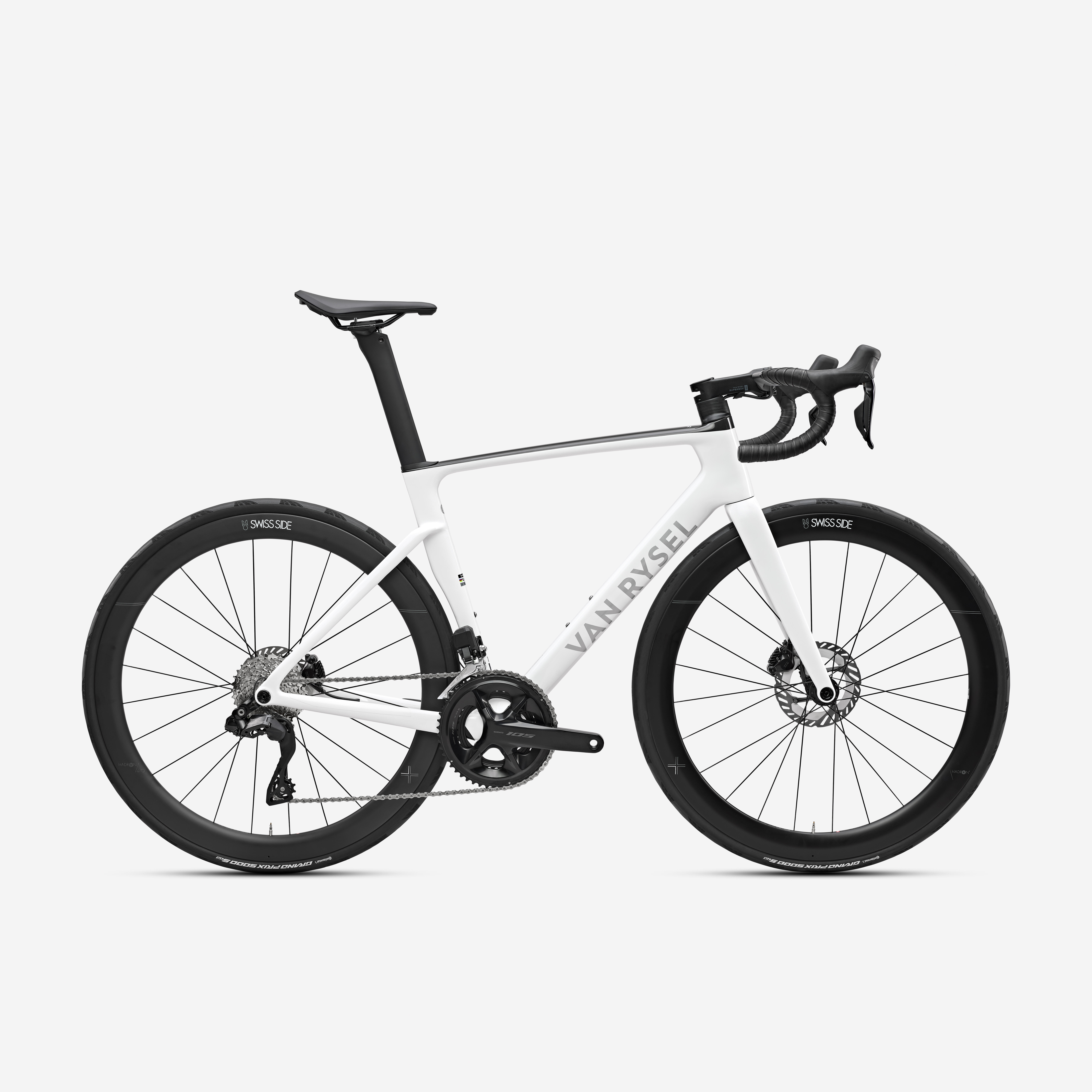ШОСЕЕН ВЕЛОСИПЕД RCR SHIMANO 105 DI2 12S, С ДАТЧИК ЗА МОЩНОСТ, БЯЛ ...