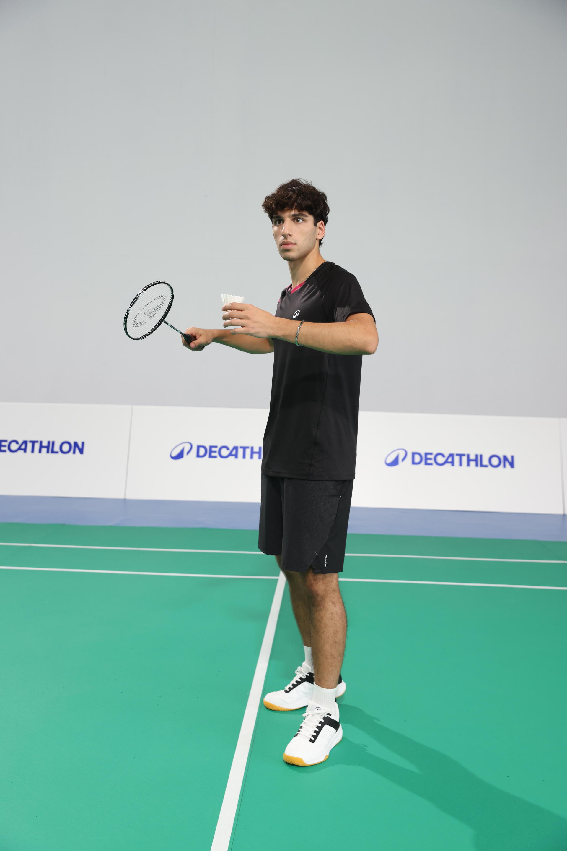 ADULT BADMINTON RACKET BR SENSATION 500 BLACK