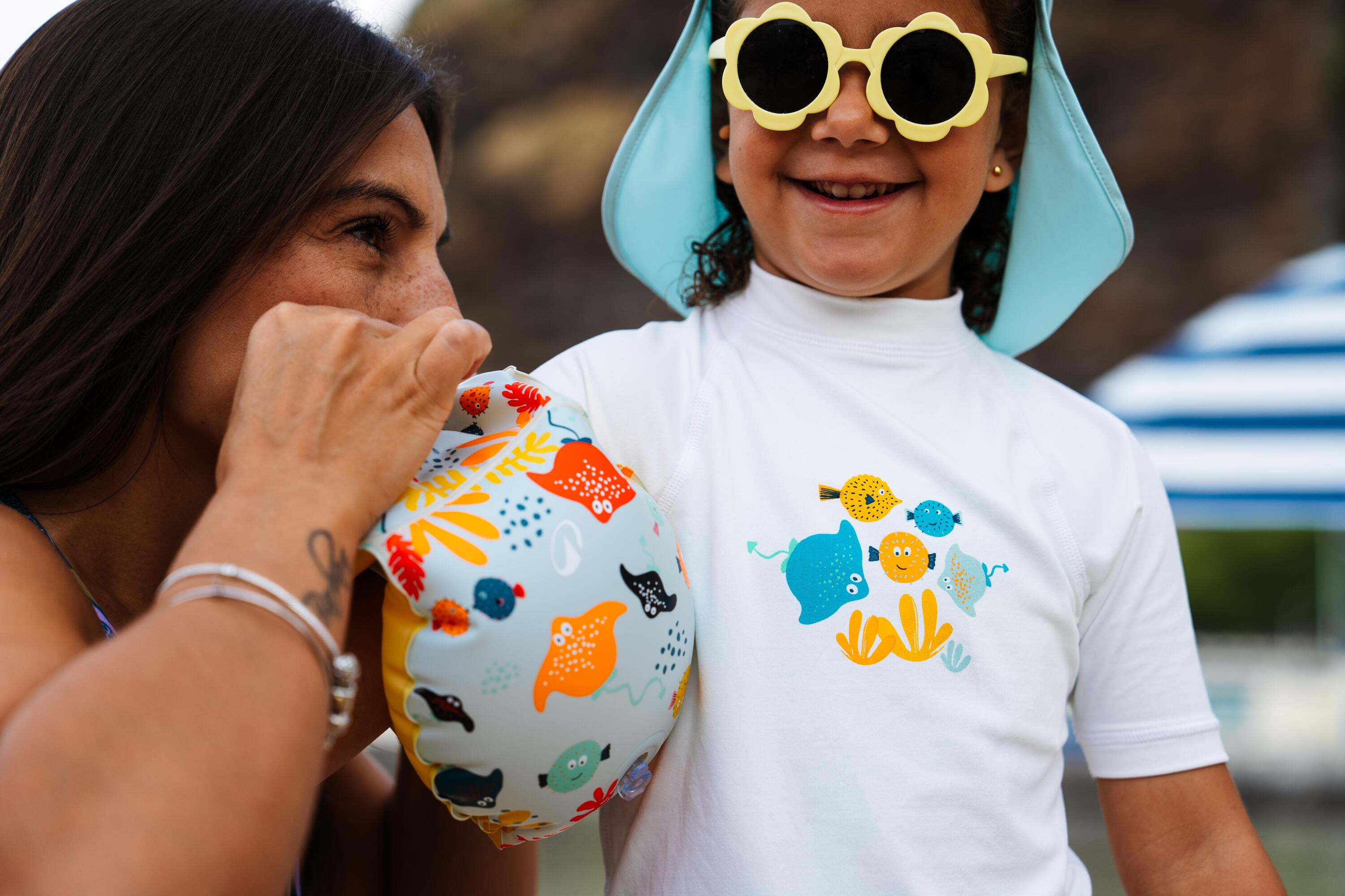 Kids’ swimming armbands 11-30 kg Allfish light blue DECATHLON | Decathlon