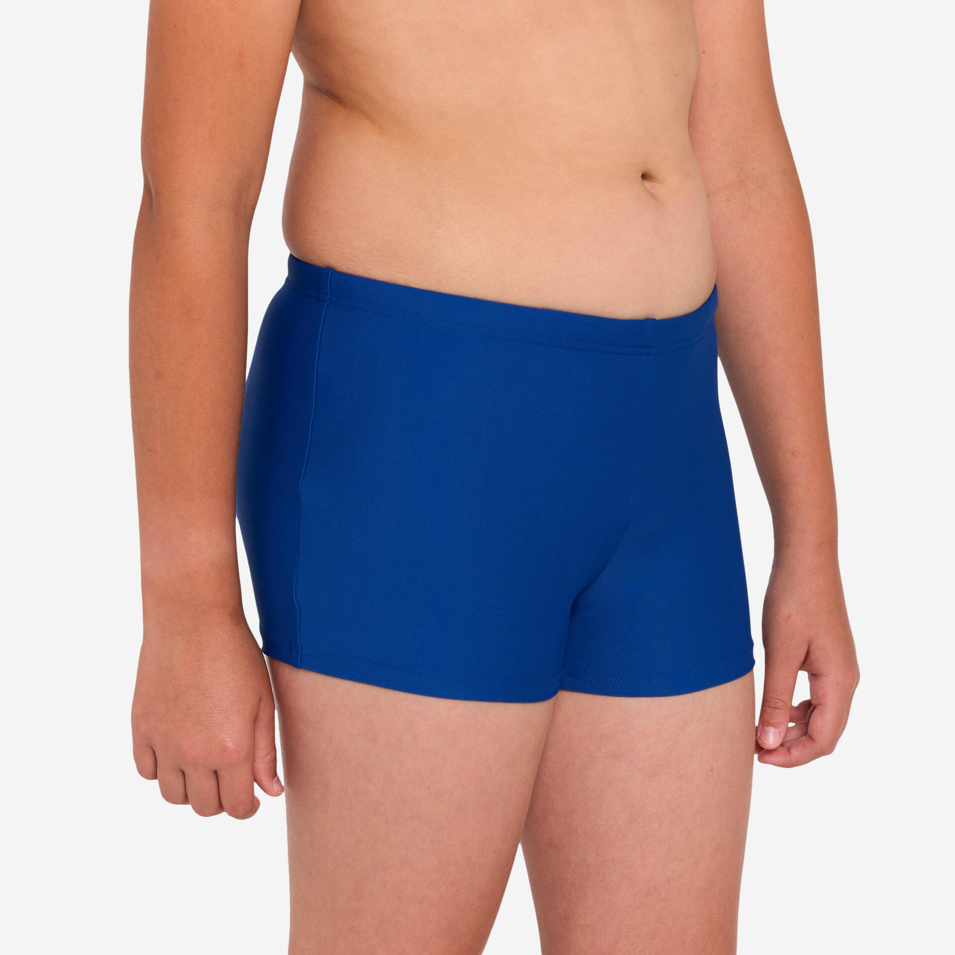 BOYS' SWIMMING BOXER BASIC 100 - BLUE