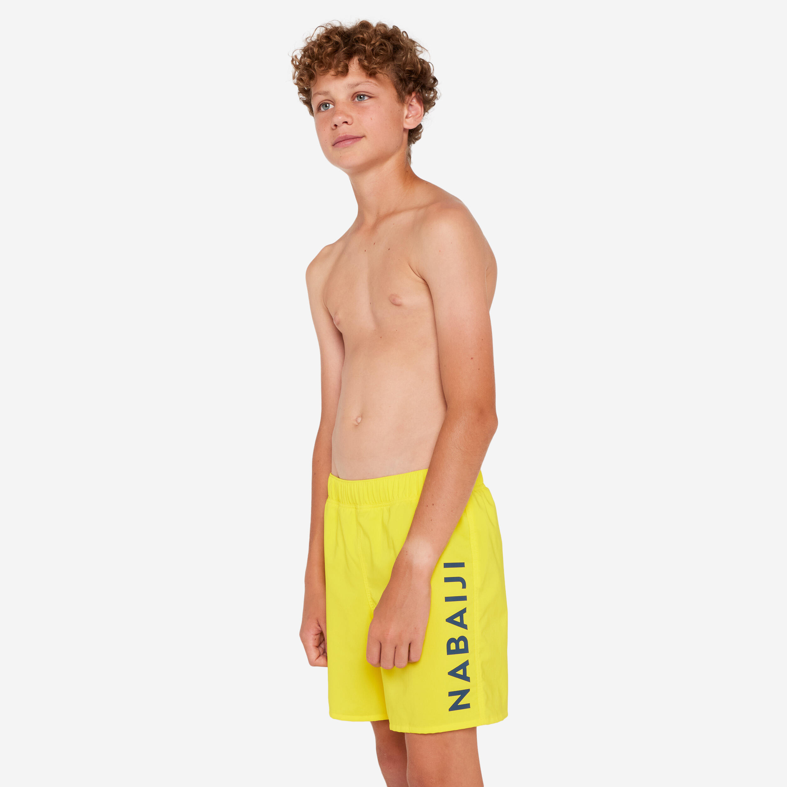 Pantaloneta de baño de natación y playa para Niño Nabaiji 100 amarillo ...