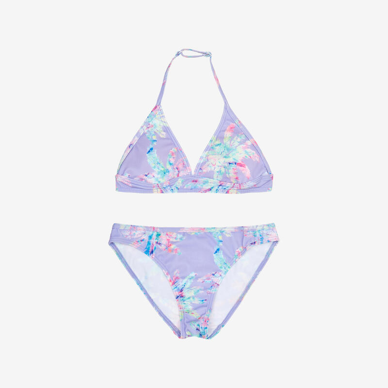 Maillot 2 pièces fleuri surf Fille - Tali multicolore OLAIAN | Decathlon