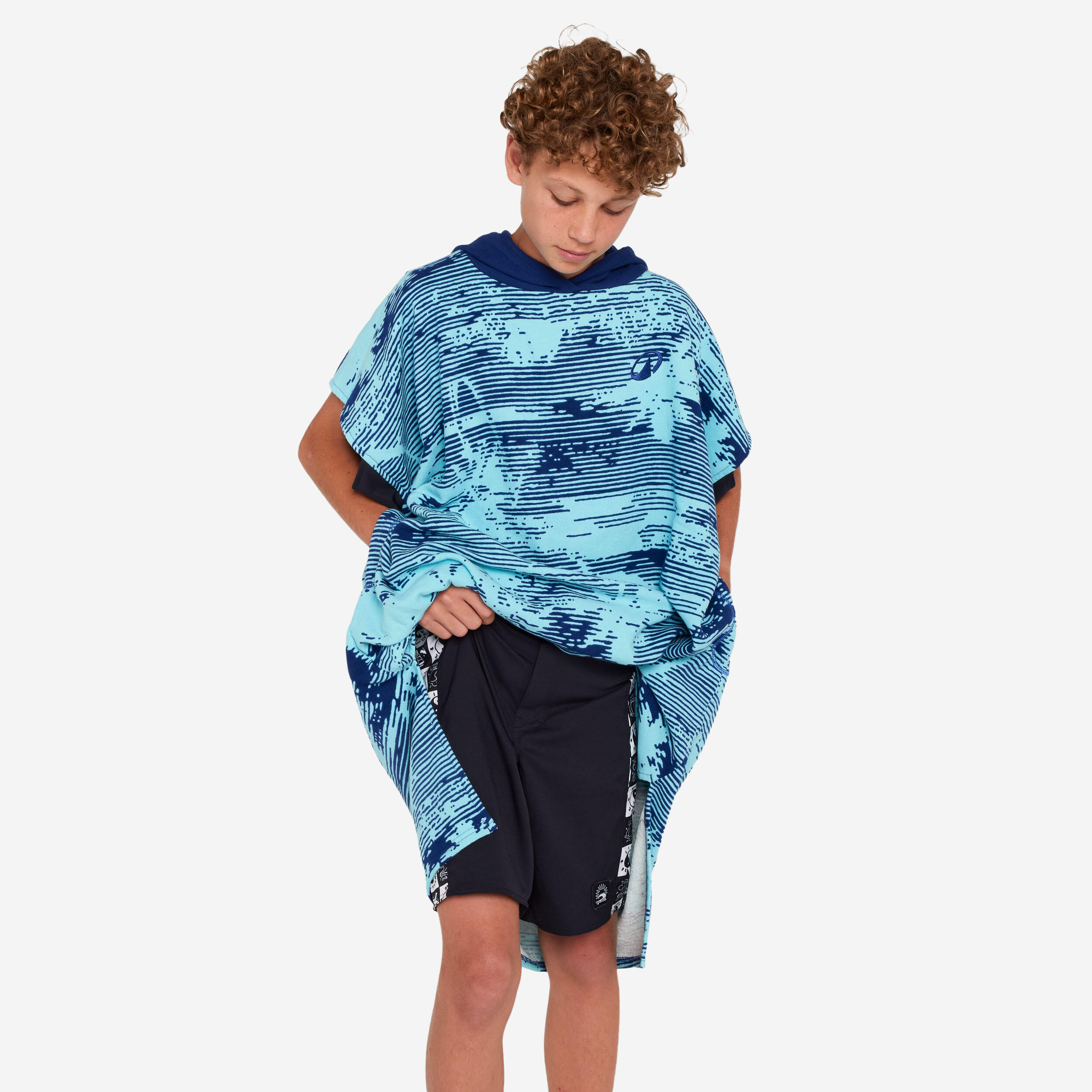 Kids’ UK Surfing Poncho 135 to 160 cm - 550 View blue | Decathlon