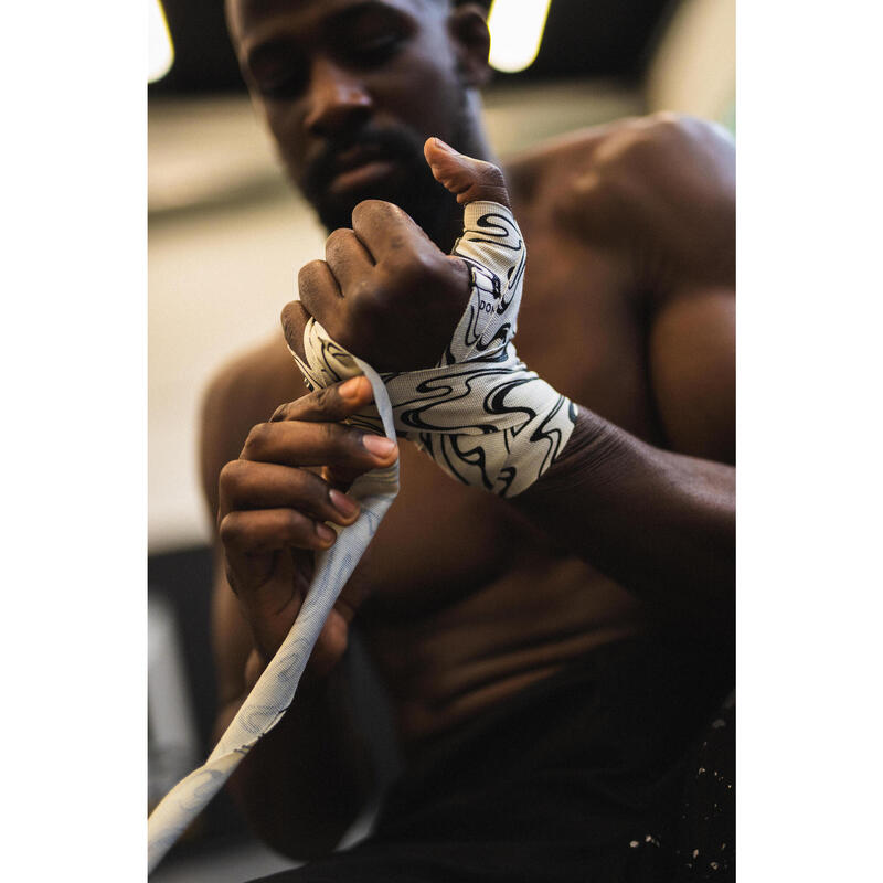 DOMYOS - Bandaje box 3m rezistente, alb și negru | Decathlon