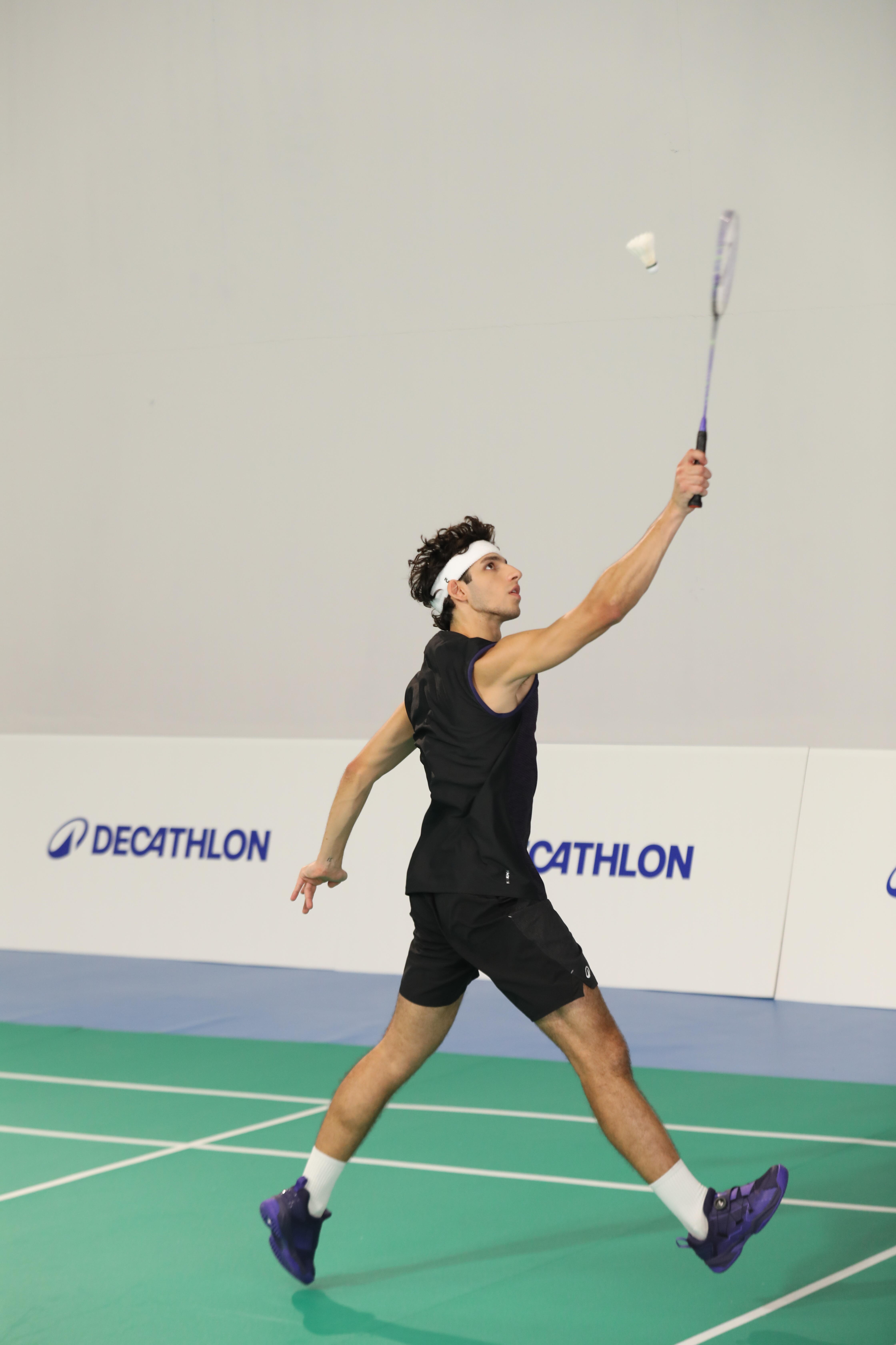 Raquette de badminton ultra fine - Perform 590 violet - Perfly - Décathlon