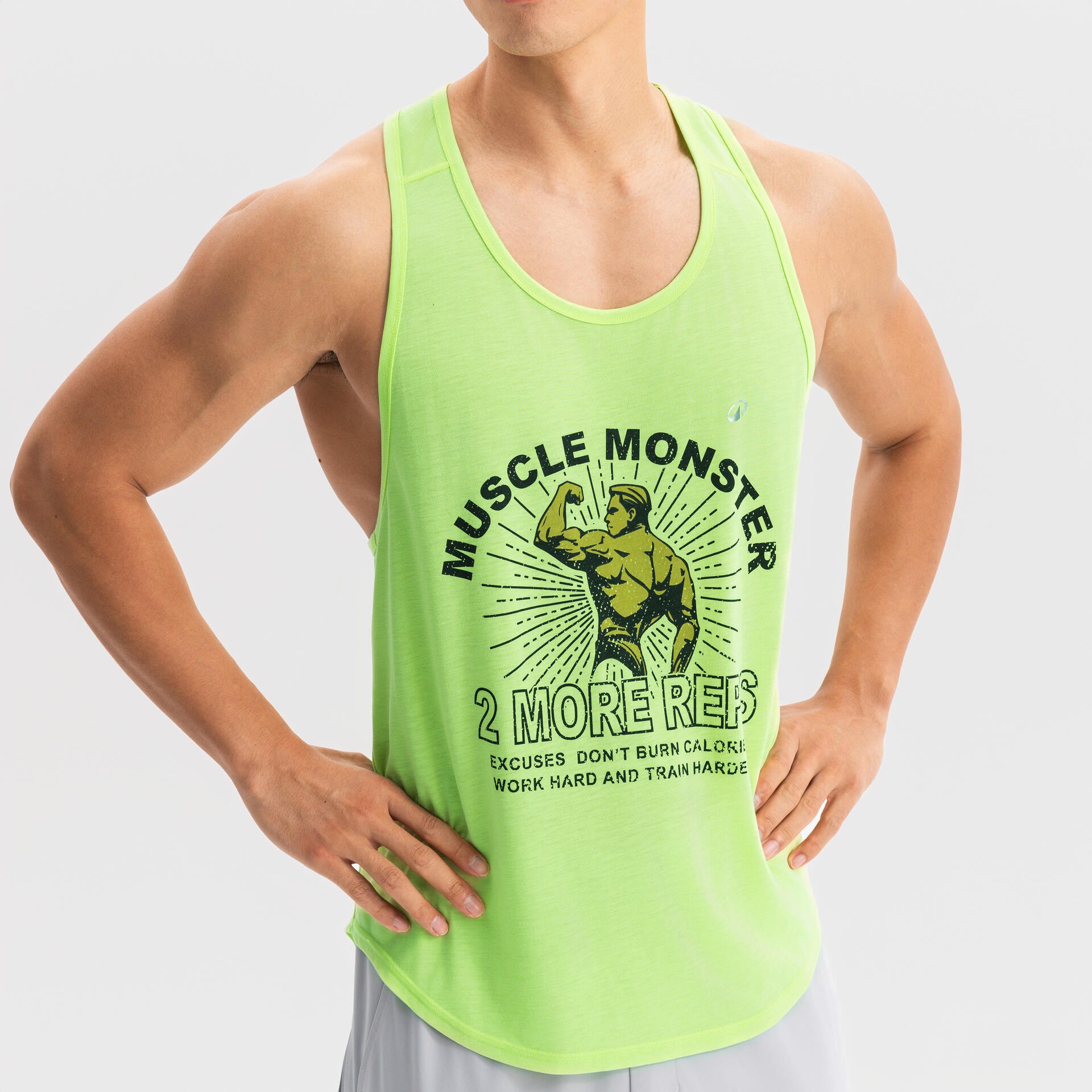 Men's Strength Training Stringer Tank Top 900 - Aquamarine