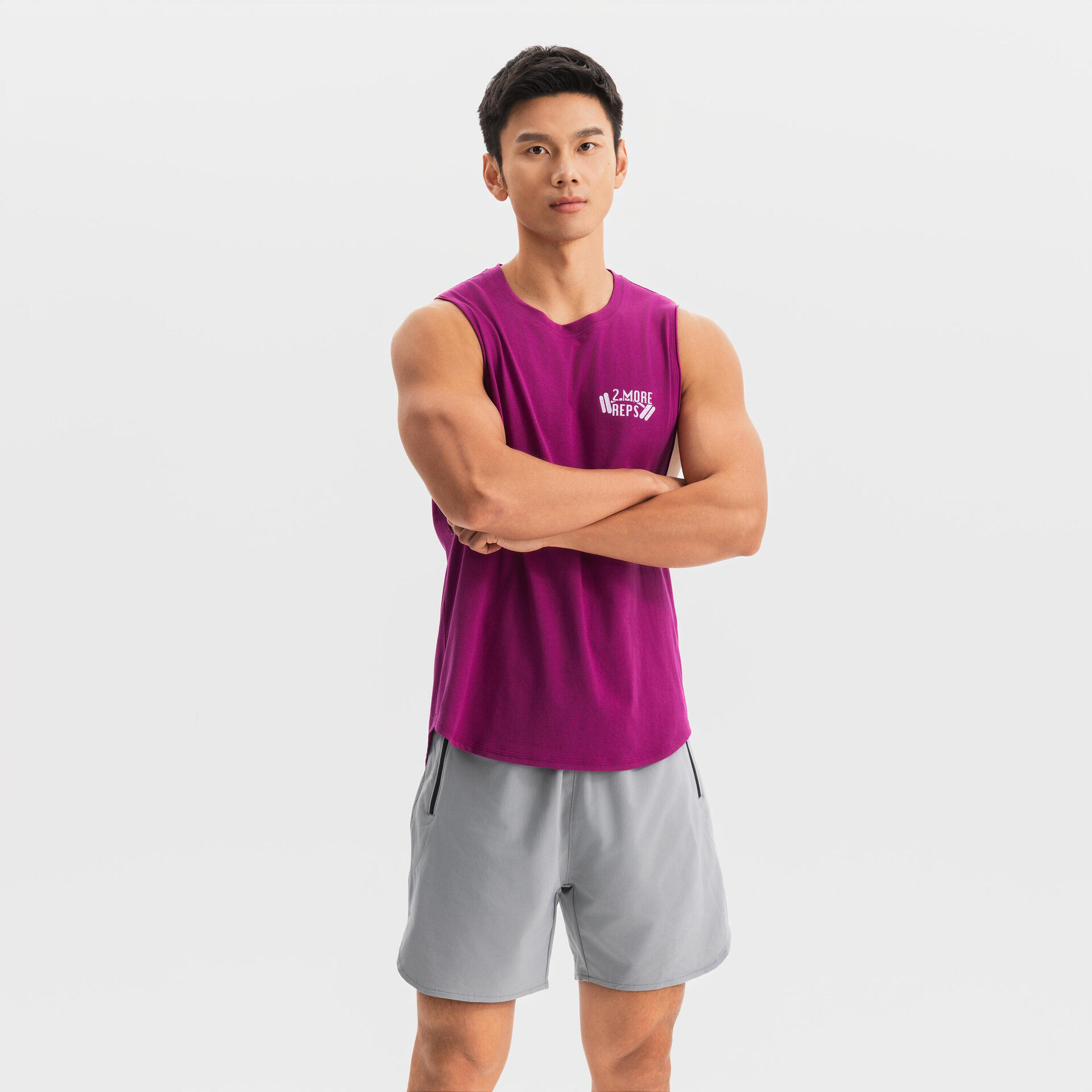 MEN STRENGTH TRAINING TANK 500-magenta purple