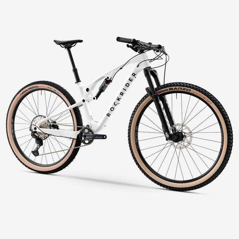 Bicicleta MTB Doble Suspensión Carbono XC Race 900 S Shimano SLX/ XT Blanco | Decathlon