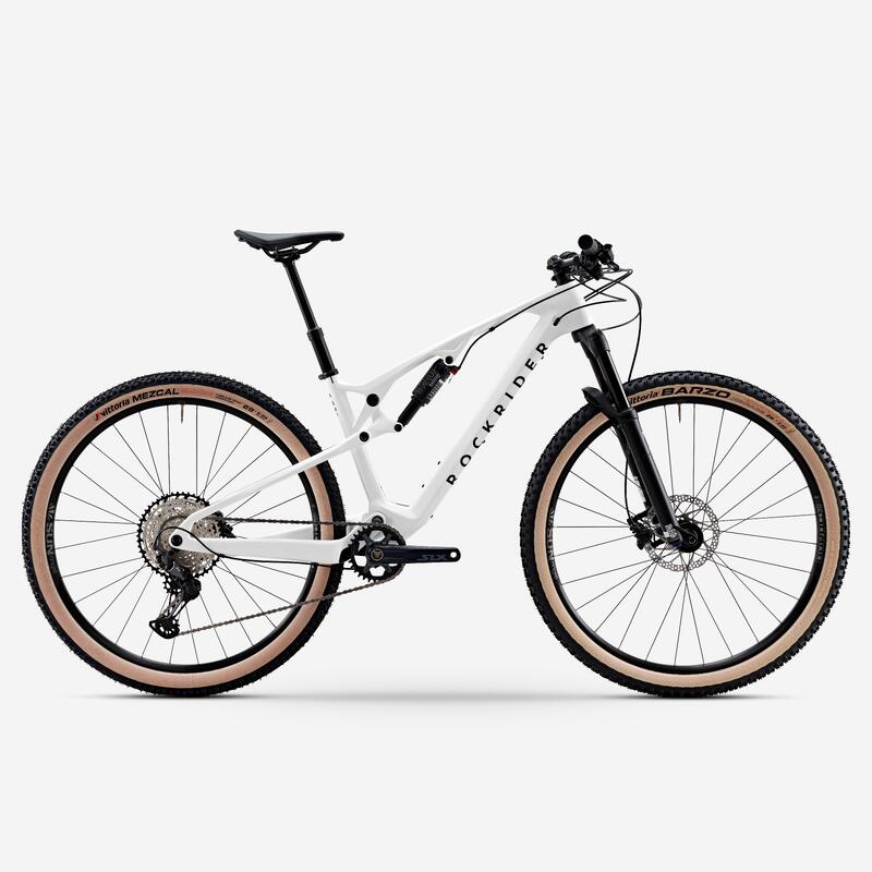 Bicicleta MTB Doble Suspensión Carbono XC Race 900 S Shimano SLX/ XT Blanco | Decathlon