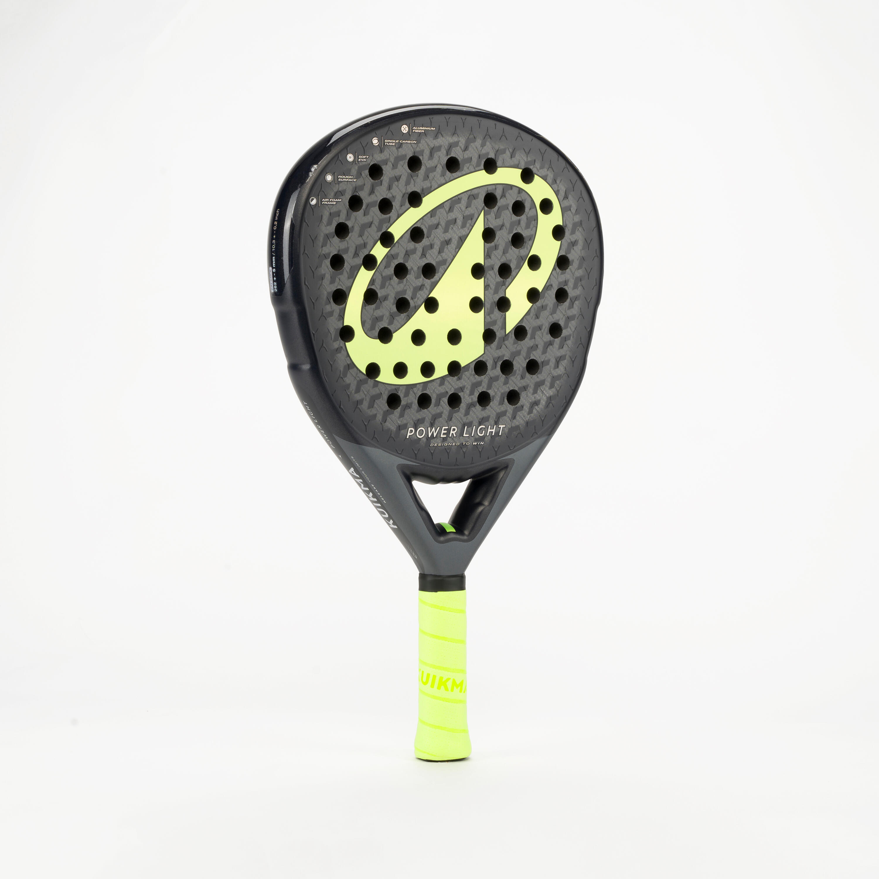 Padel Racket PR Power Light - Black/Grey/Yellow KUIKMA | Decathlon
