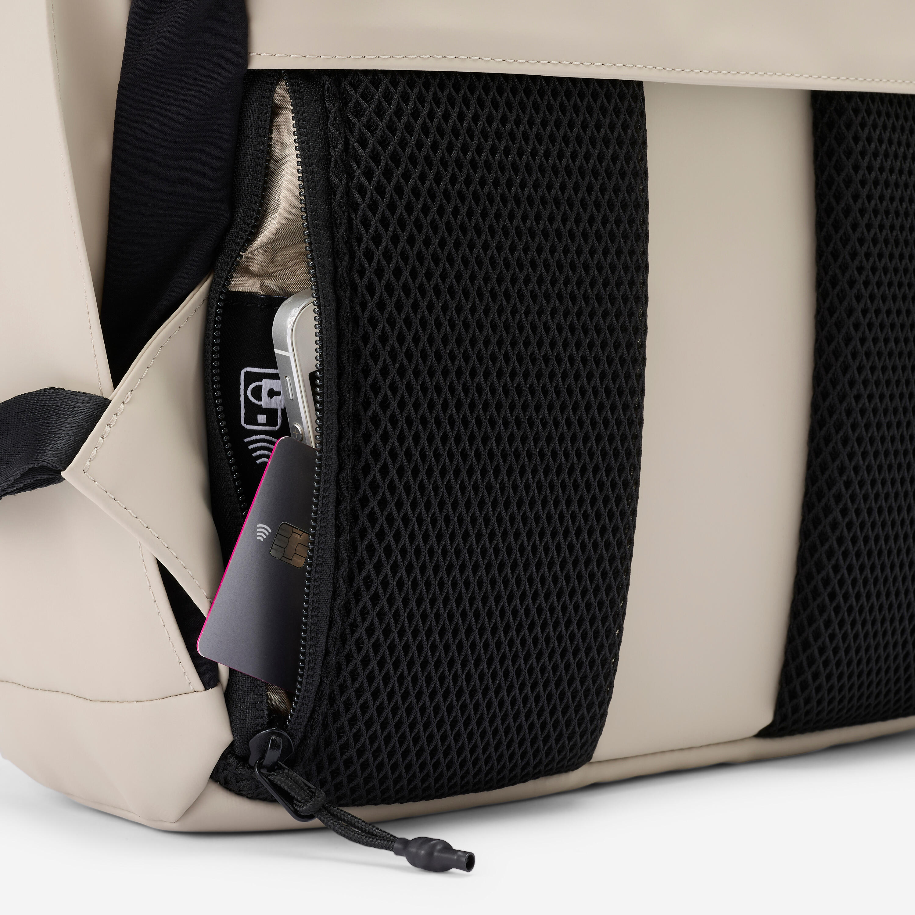 Water Repellent Backpack with Laptop Compartment 15 L - Lunar Beige ...