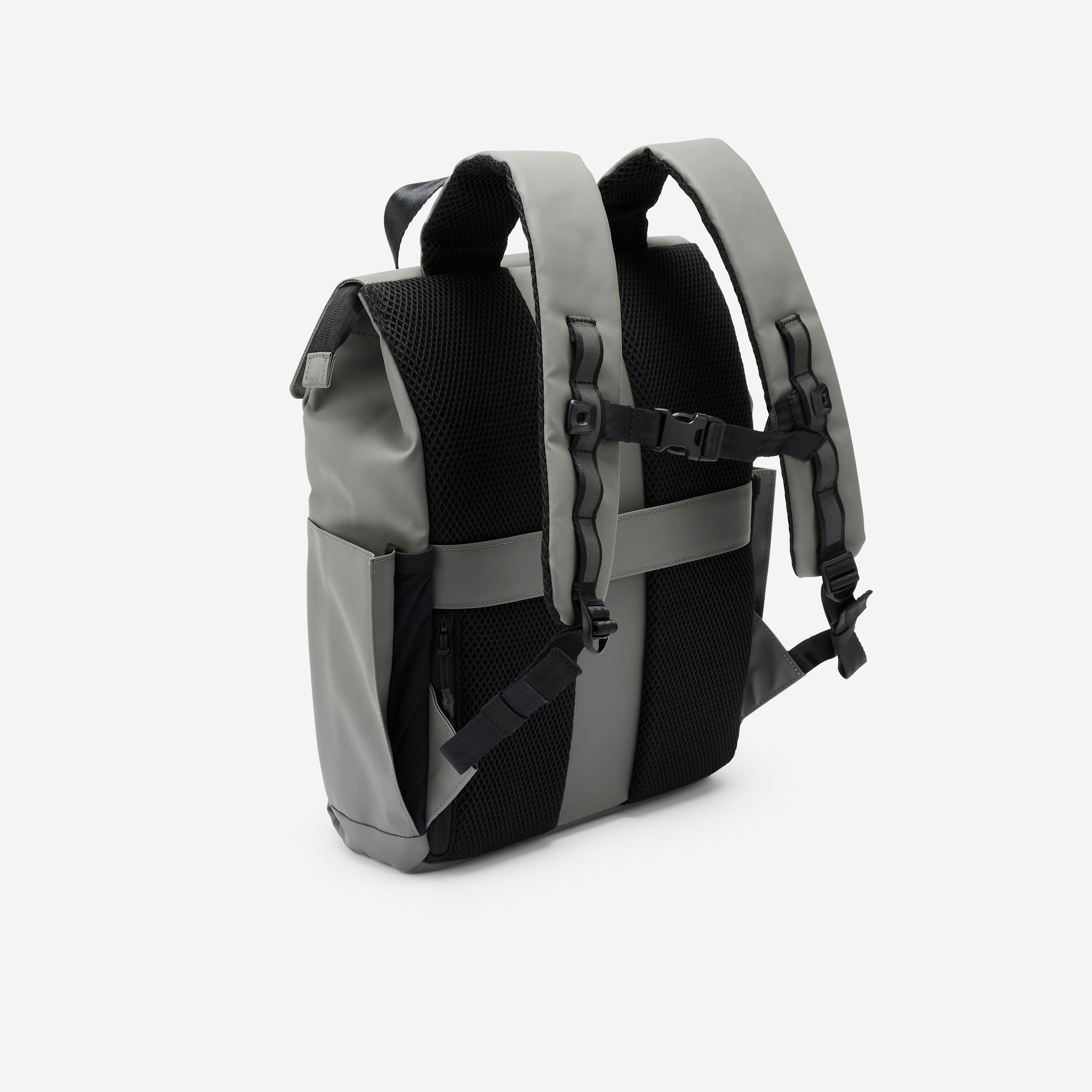 Water Repellent Backpack with Laptop Compartment 15 L - Khaki grey ...