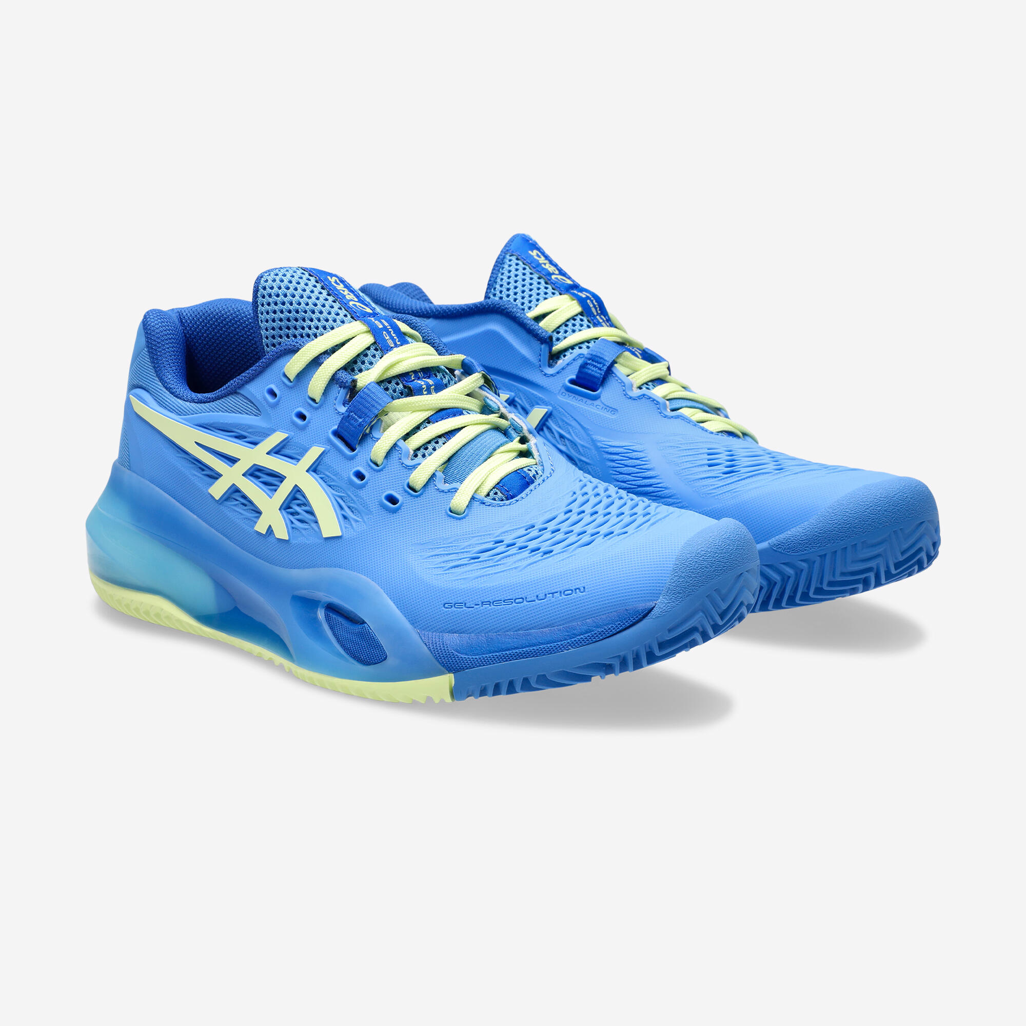 Women's Clay Court Tennis Shoes Gel Resolution X - Blue/Yellow - Decathlon